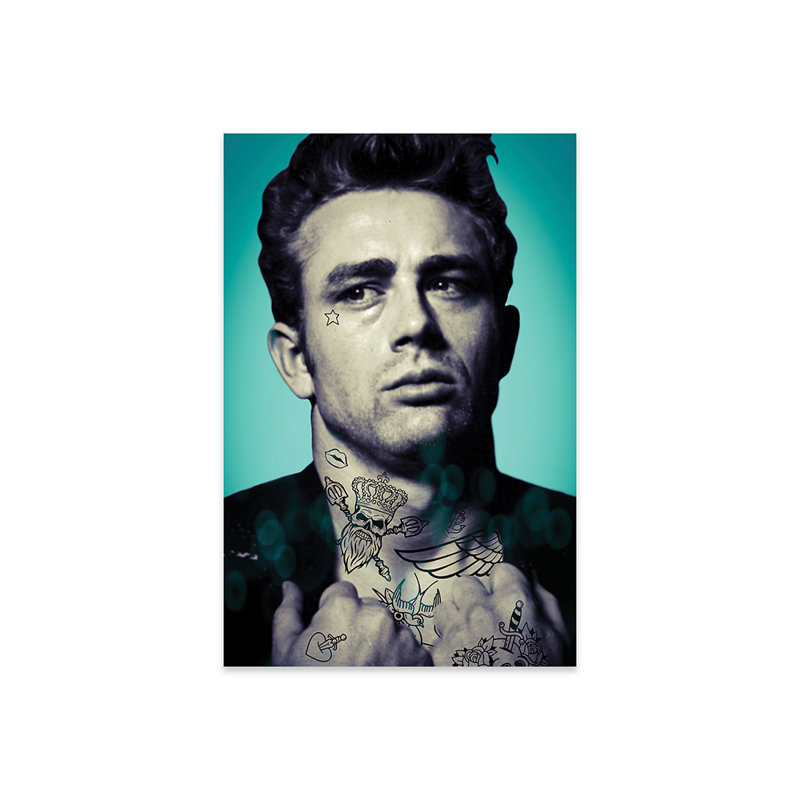 iCanvas James Dean Tattooed by Andrew M Barlow - No Frame Print | Wayfair