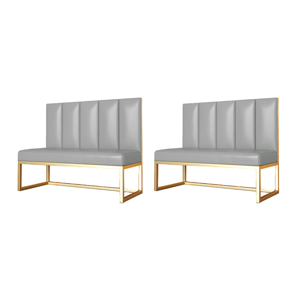 Canadian Linen Simple Leisure Cafe Restaurant Benches Faux Leather ...