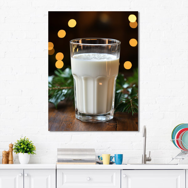 Ebern Designs Minimal Milk Close Up - Food And Beverage Wall Art | Wayfair