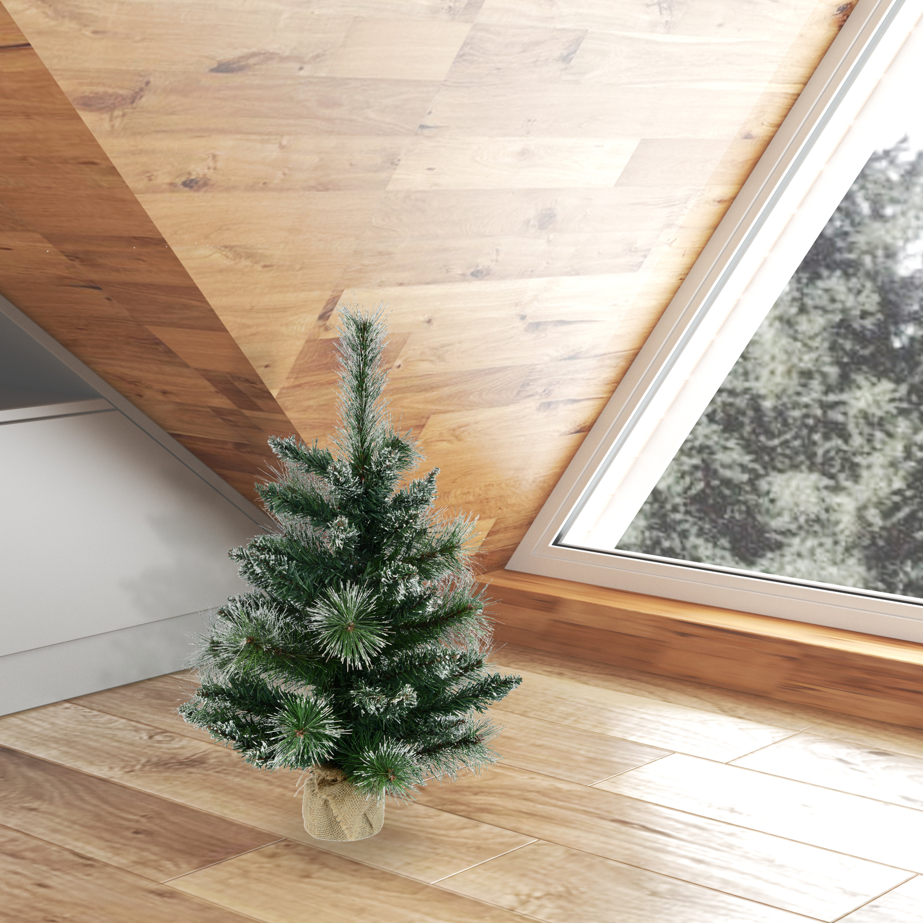 Andover Mills™ Snow Tipped Pine 2' Artificial Christmas Tree | Wayfair