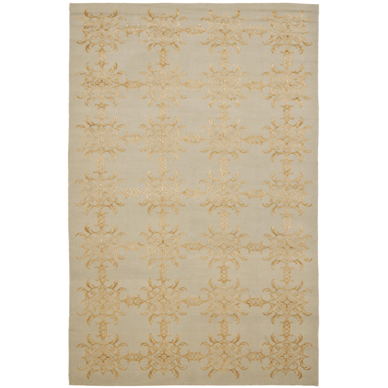Martha Stewart Rugs Martha Stewart Silk & Wool Pile Damask Rug | Wayfair