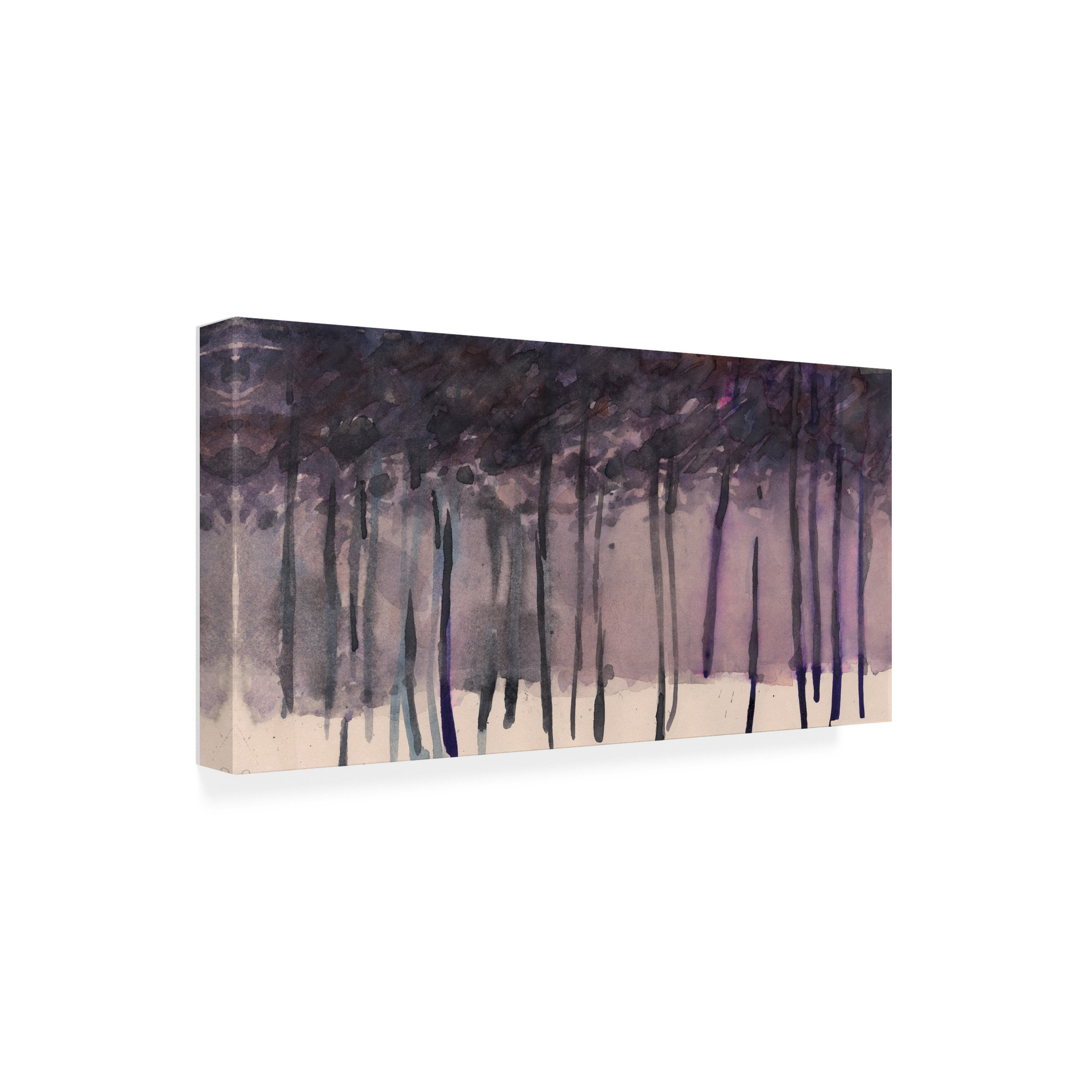 Red Barrel Studio® Samuel Dixon Misty Tree Line II Canvas Art | Wayfair