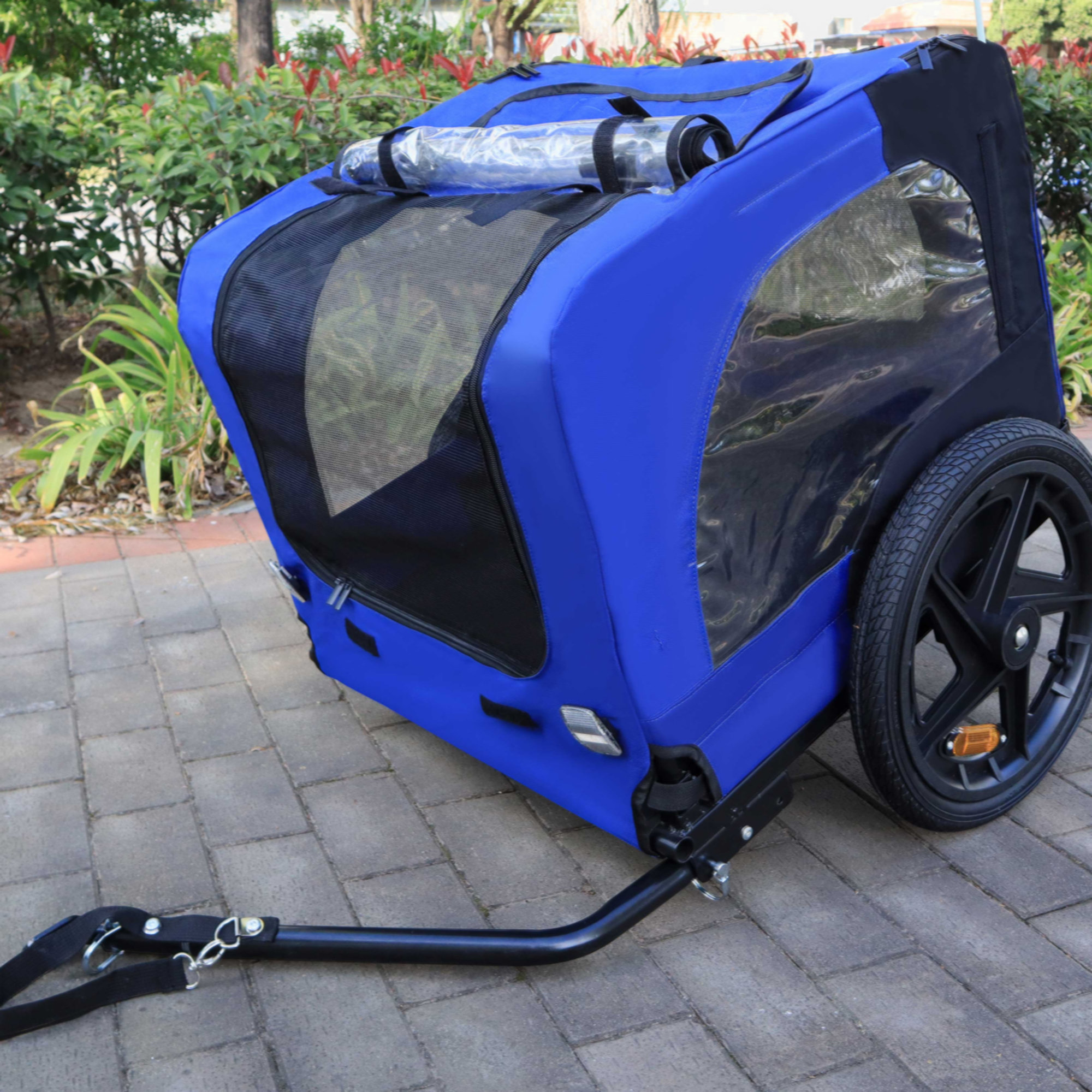 Go Peak Track Blue High Quality 16 Inch Air Wheel Pet Bike Trailer For ...