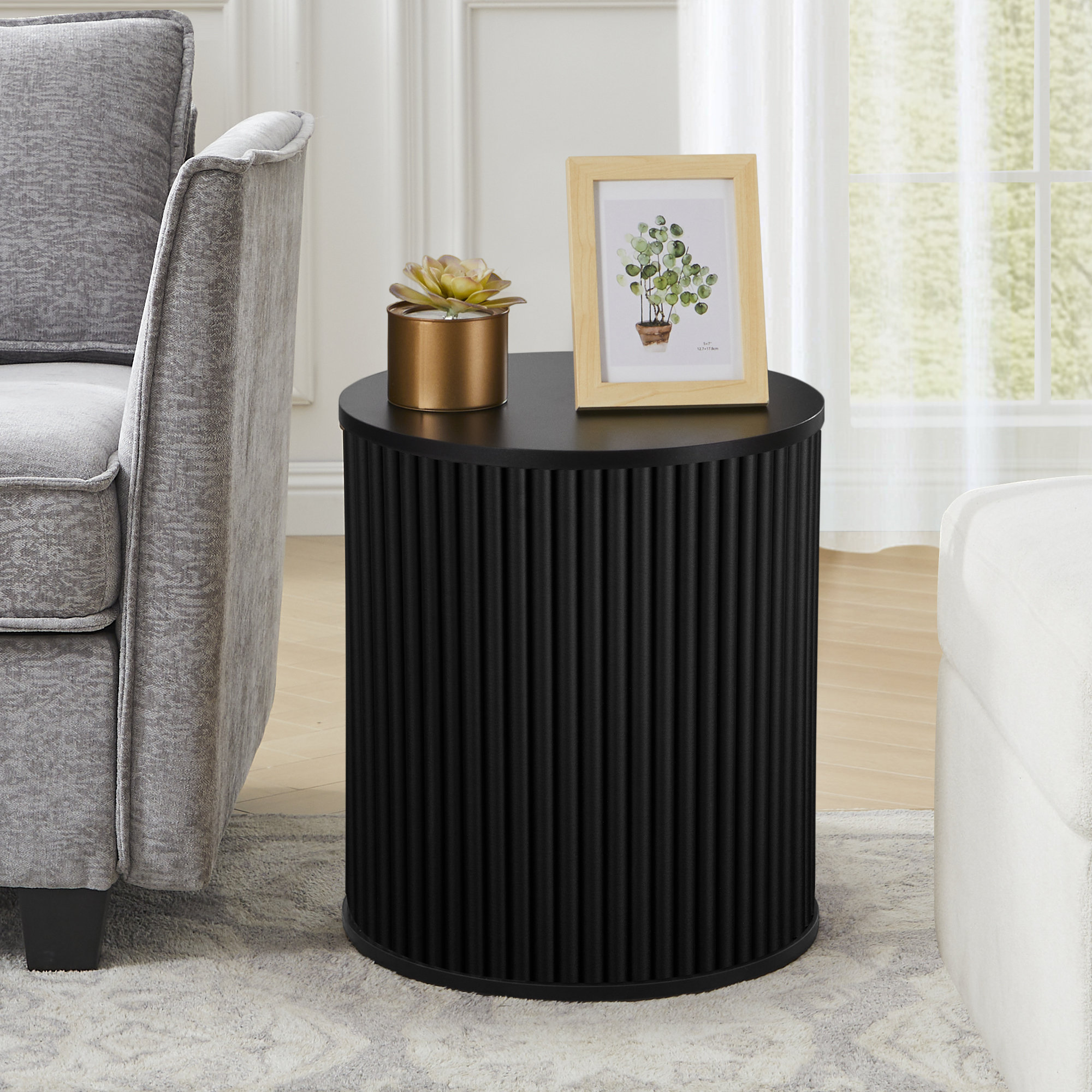 Latitude Run® Fluted Round End Tables & Reviews | Wayfair