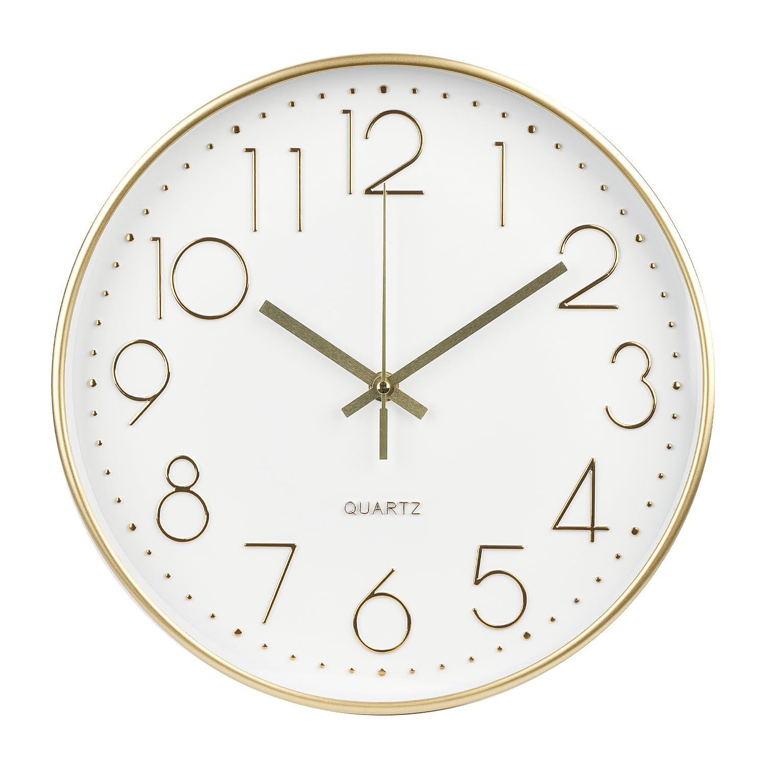 Ebern Designs Wall Clock Non-Ticking Silent Modern Simple Style Round ...