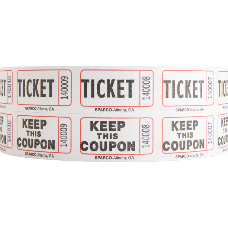 Sparco Ticket Roll, Double Coupon - Wayfair Canada