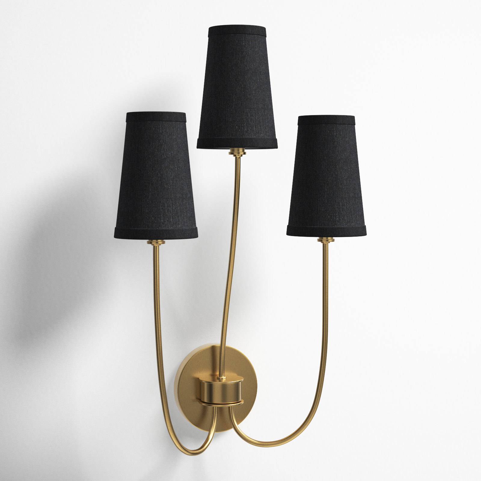Birch Lane™ Revel 3 - Light Dimmable Brass Armed Sconce & Reviews | Wayfair