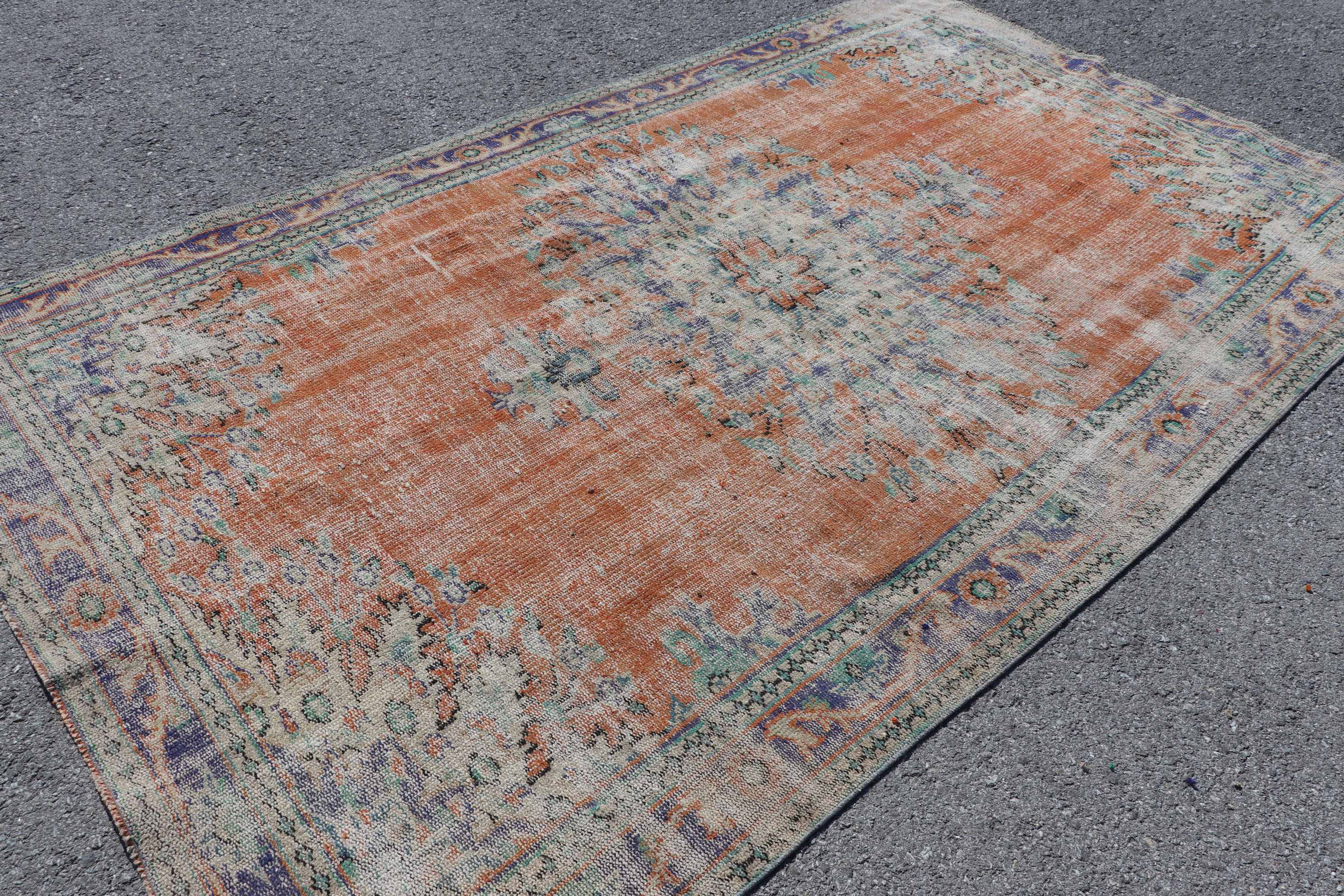 Bungalow Rose Large Handwoven Turkish Carpet in Vibrant Orange Perfect ...