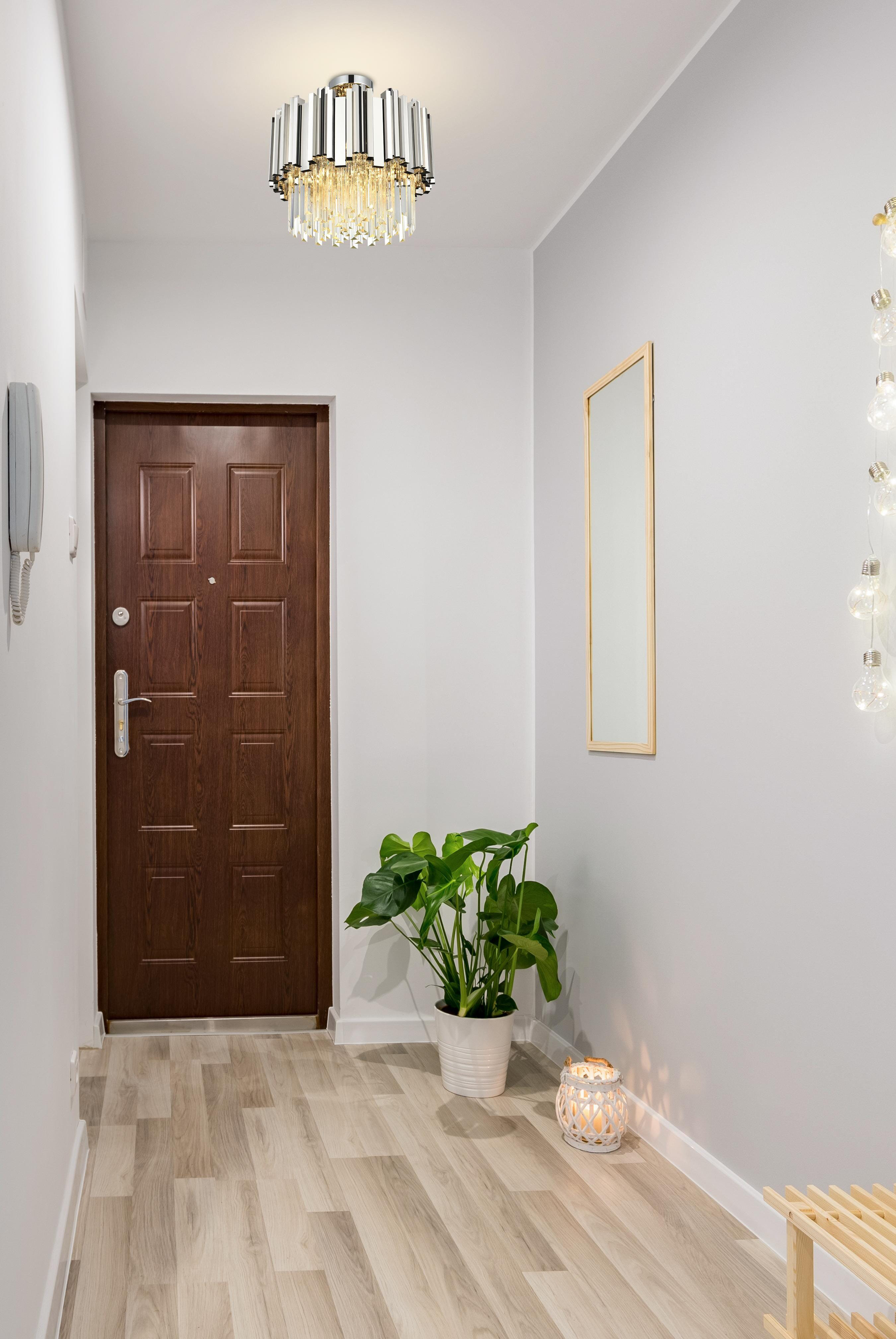 Everly Quinn Lenora 16 inch Flush Mount in Chrome | Wayfair