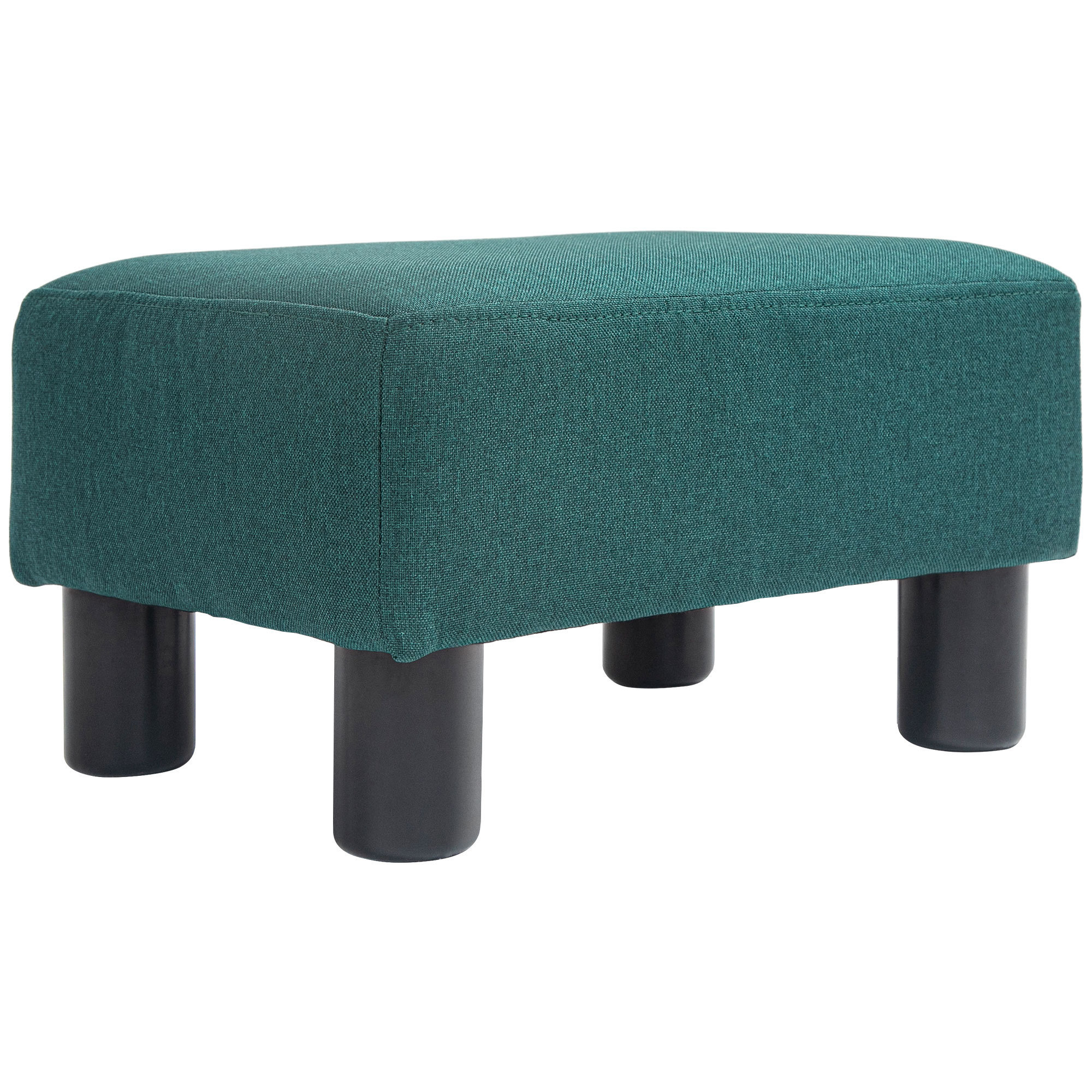 Ebern Designs Modern Homcom Green Cube Ottoman Foot Rest, Small Foot ...