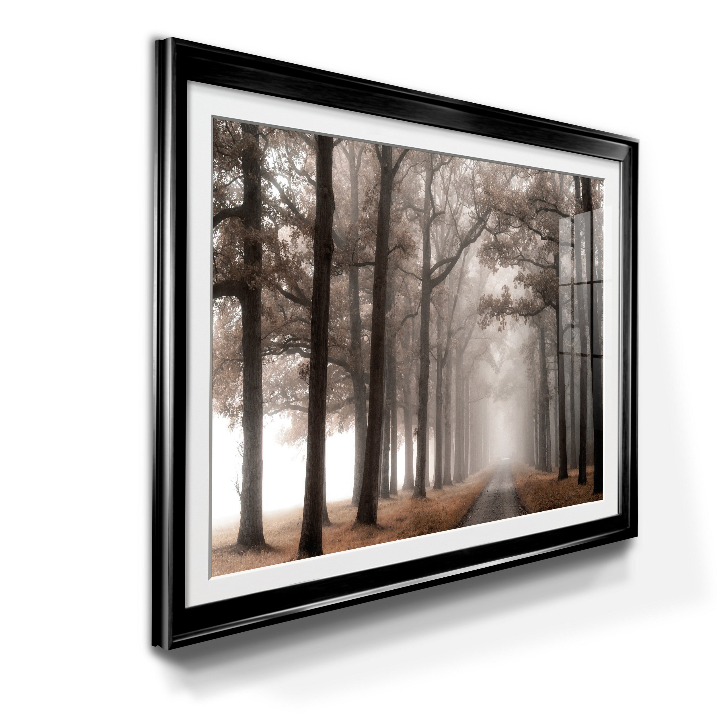 Red Barrel Studio® Misty Road - Picture Frame Photograph Print ...