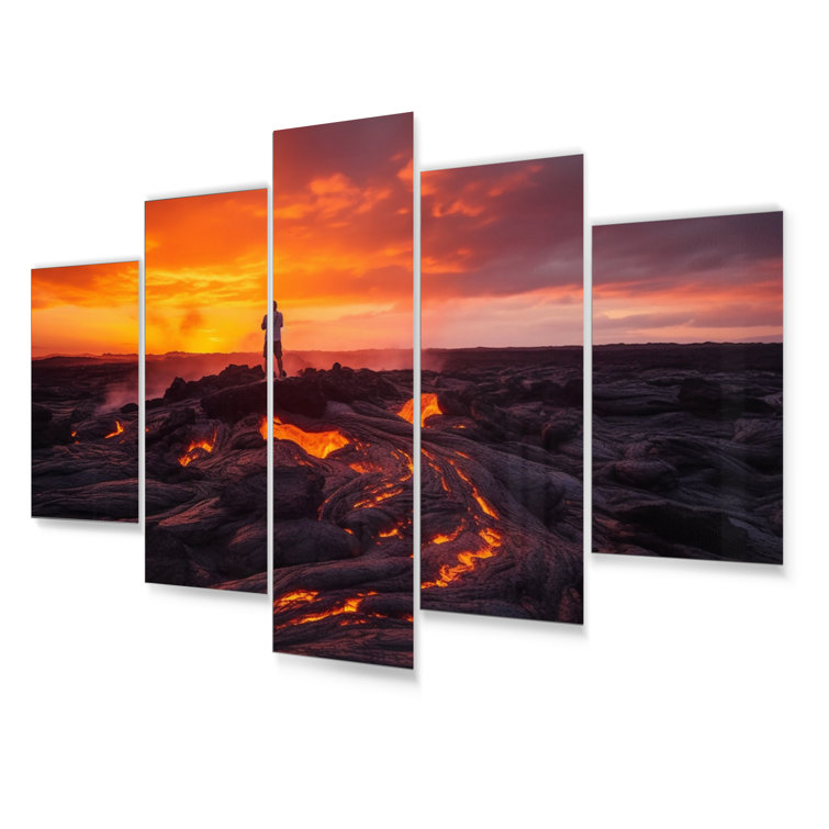 Ebern Designs Hawaiian Volcano Landscape II - Hawaii Metal Wall Decor ...