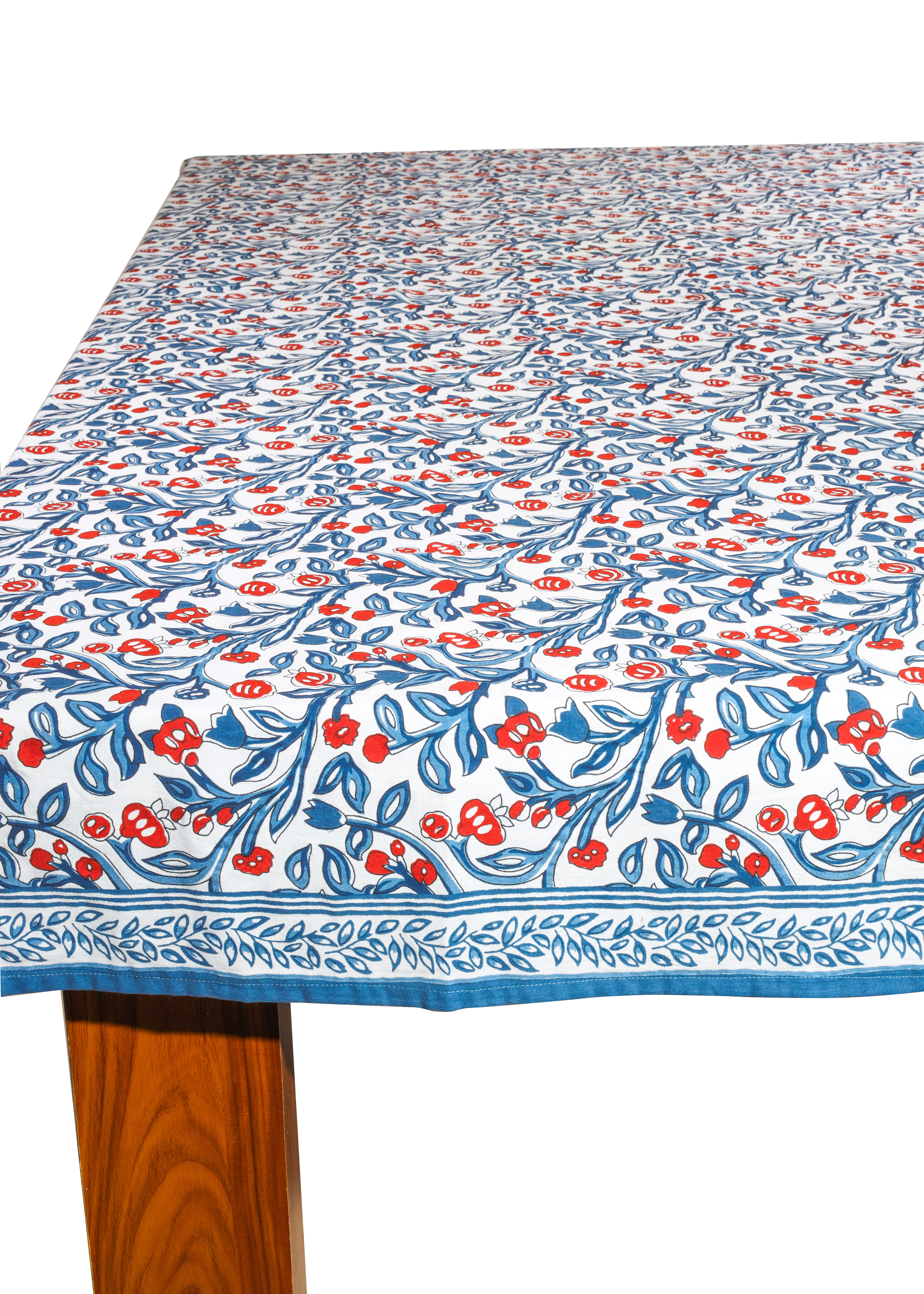 Yotreasure Chic Contrast Block Print Cotton Tablecloth | Wayfair