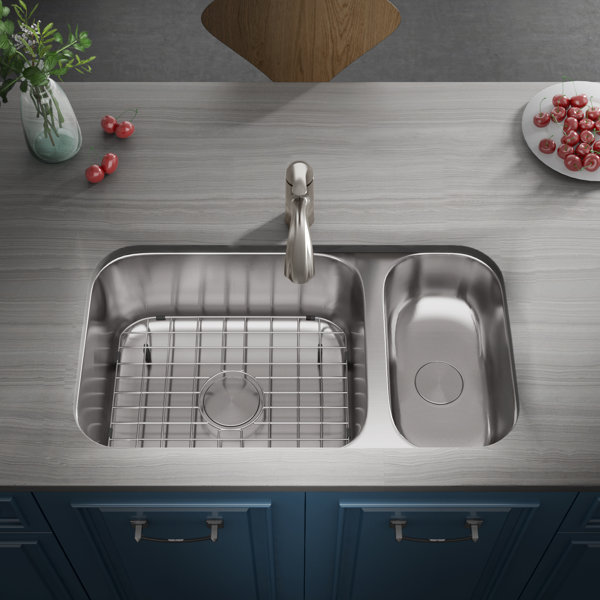Allora USA 32" L x 18" W Double 80/20 Basin Undermount Kitchen Sink ...