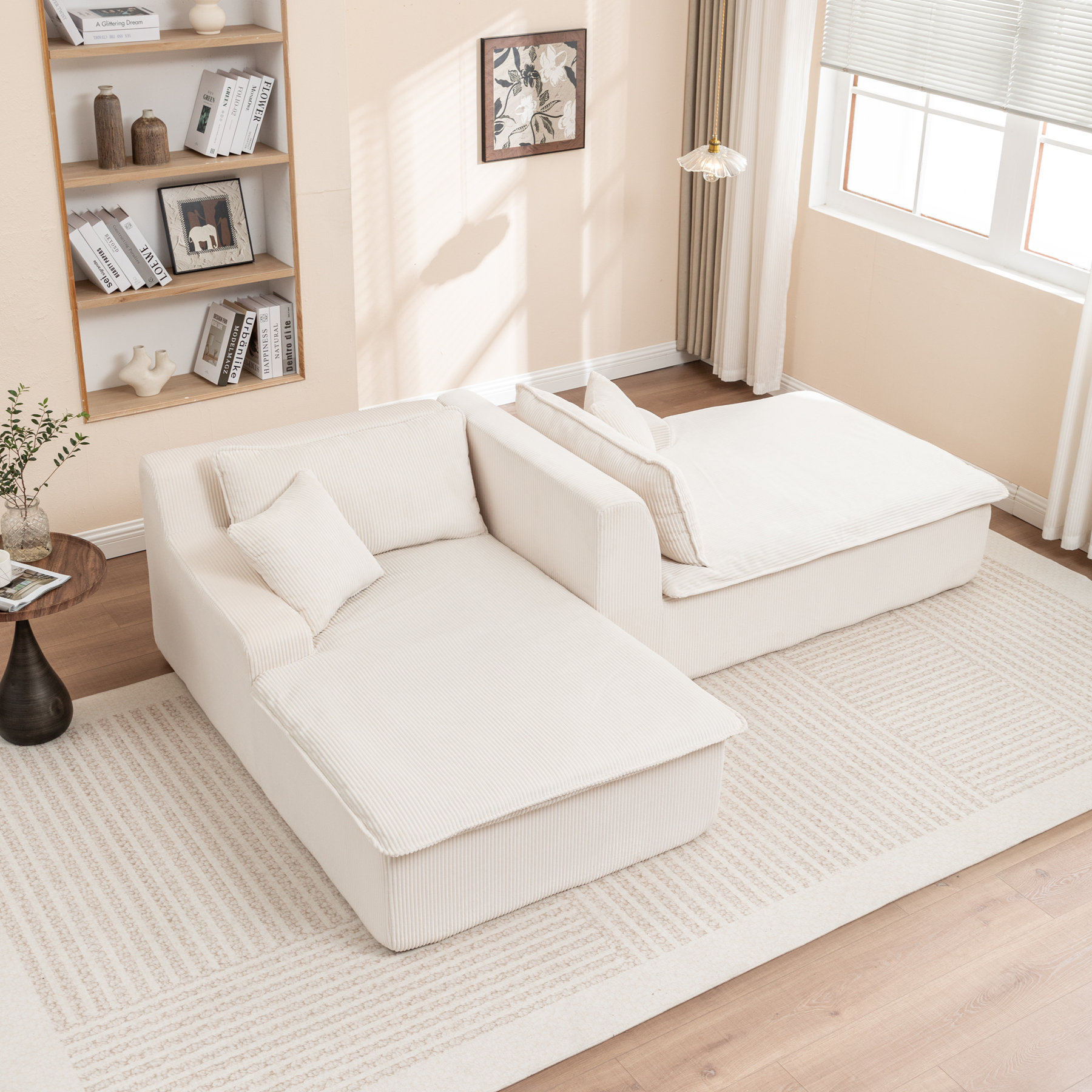 Hokku Designs Chaise Lounge Chair Upholstered Sofa Bed No Assembly ...