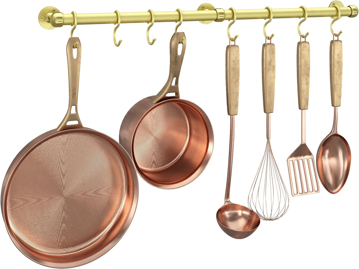Williston Forge Metal Straight Wall Mounted Pot Rack | Wayfair