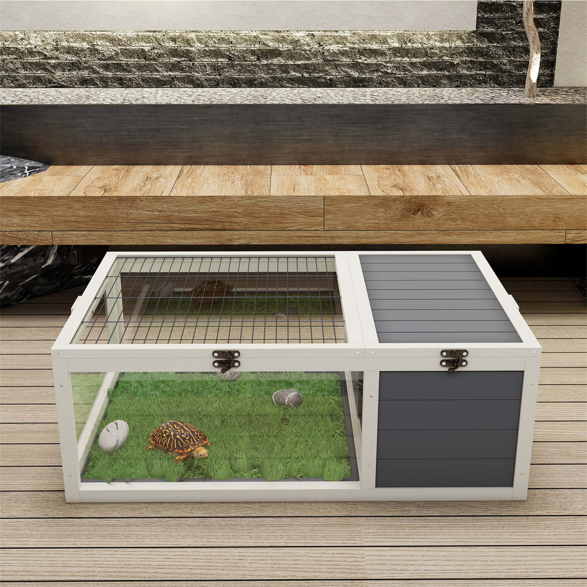 Archie & Oscar™ Versatile Wood Tortoise House for Small Reptiles and ...