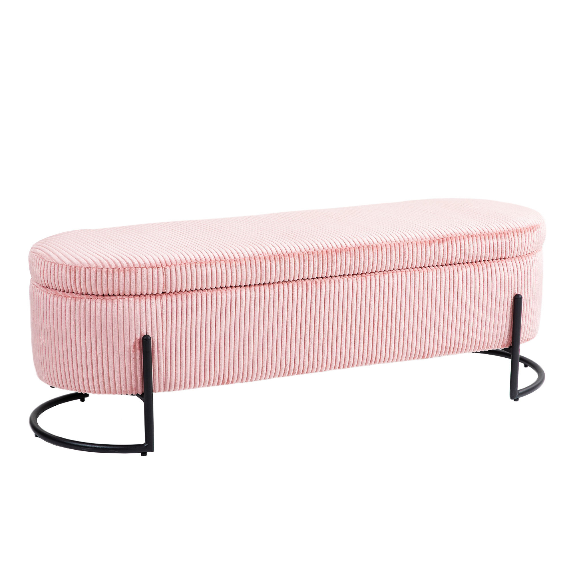 Ivy Bronx Storage Ottoman,Bedroom End Bench,Upholstered Fabric Storage ...