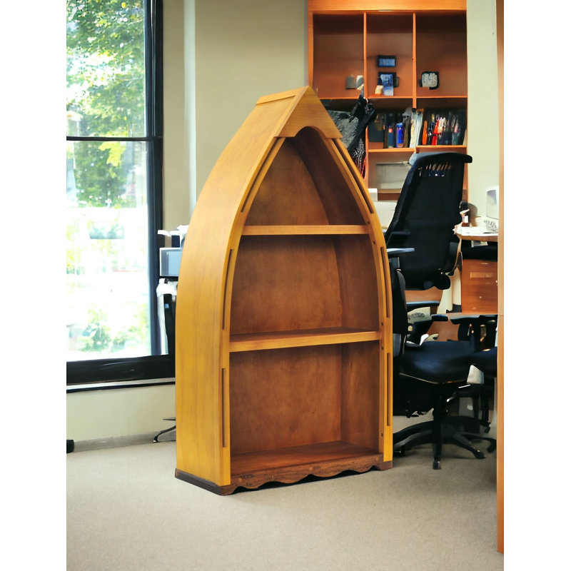 Longshore Tides Tenbury 34" Wood Three Tier Boat Bookcase | Wayfair