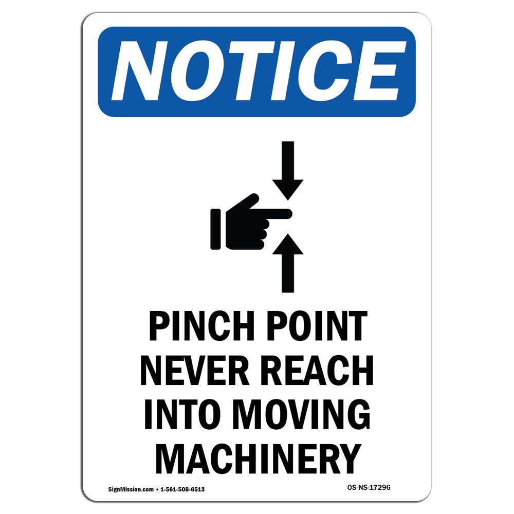 SignMission Pinch Point Never Sign with Symbol | Wayfair
