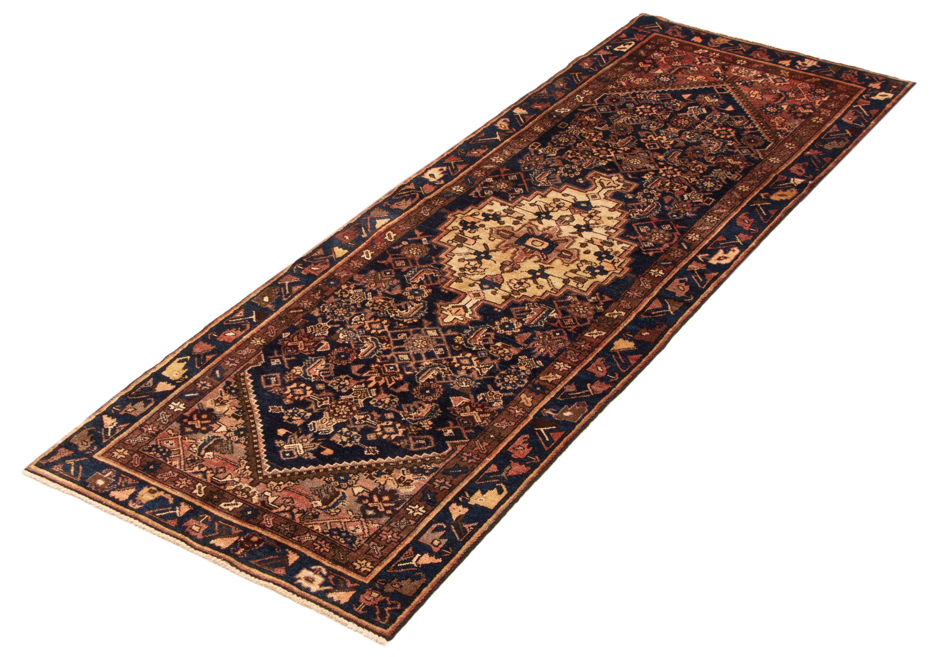 Bloomsbury Market One Of Kind Hand Knotted Andelz Dark Navy Rug 3'0" x ...