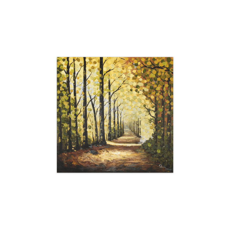 Union Rustic Hand -painted Forest Paths Acrylic Painting | Wayfair.co.uk