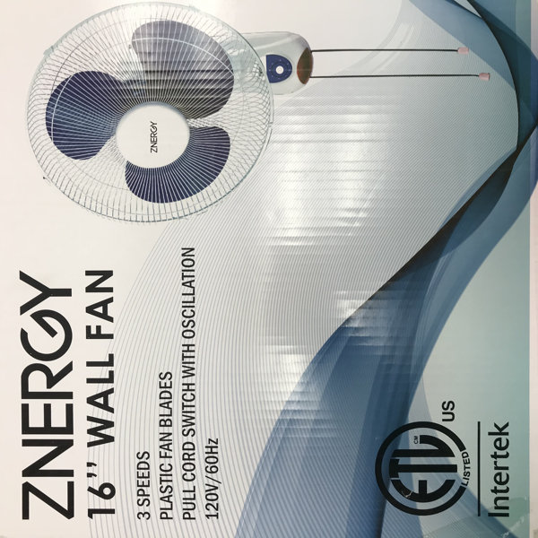 Znergy 16" Wall Fan & Reviews | Wayfair