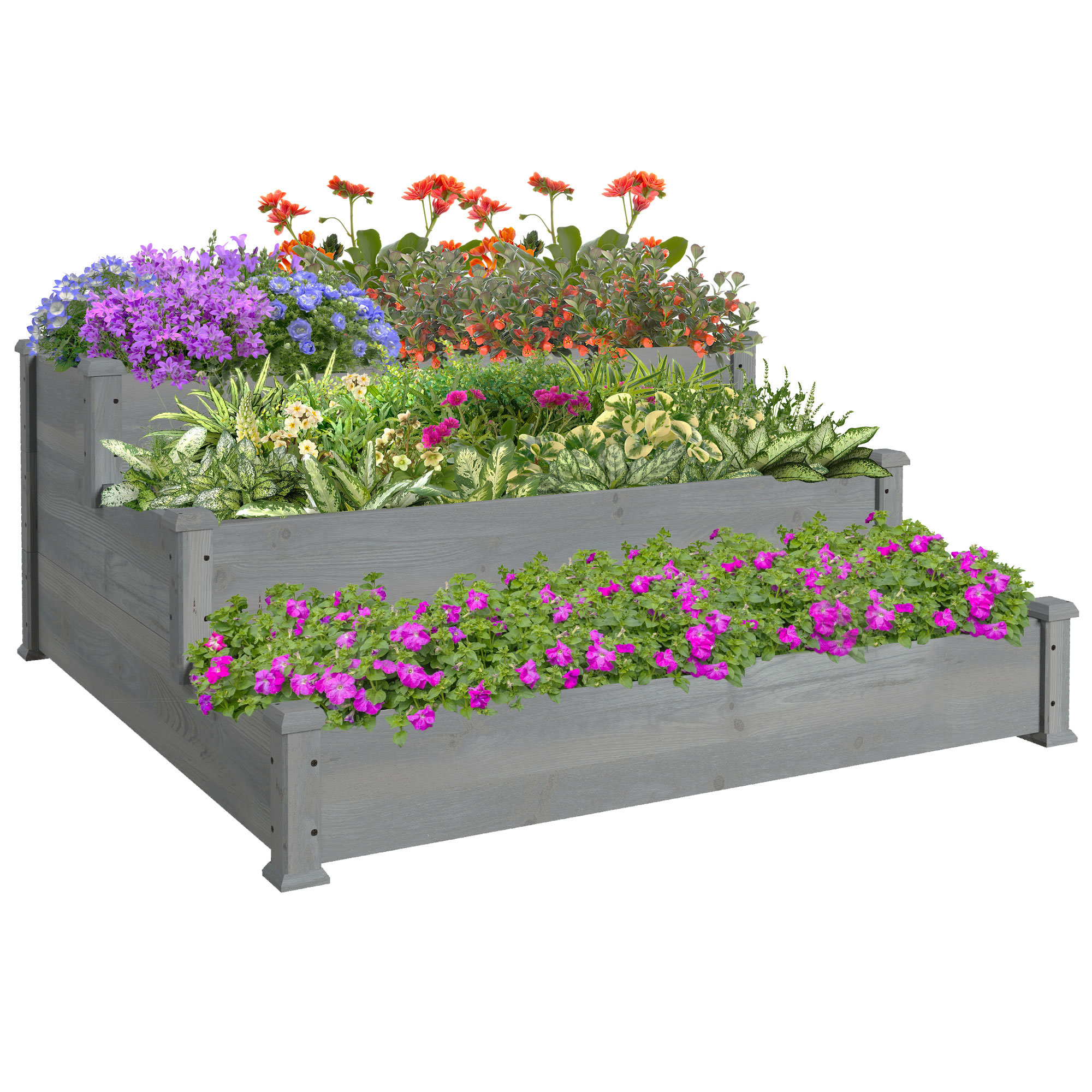 Latitude Run® Mitsie Wood Raised Garden Bed | Wayfair