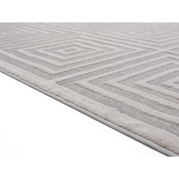 Williston Forge Emmeline Geometric Gray Area Rug | Wayfair