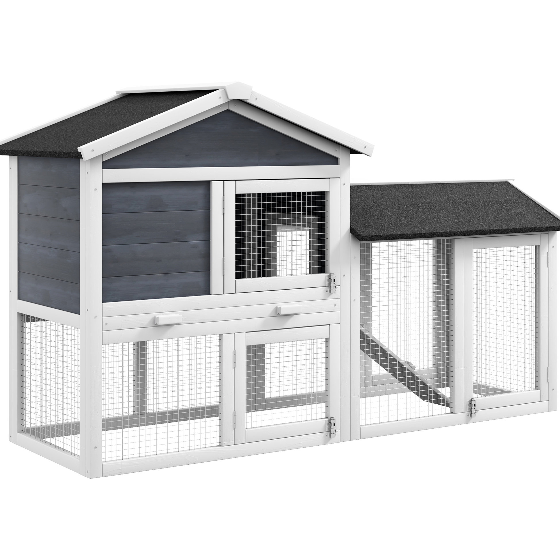 One Allium Way® 58" Cage With Asphalt Roof, Run Area And Removable Tray ...