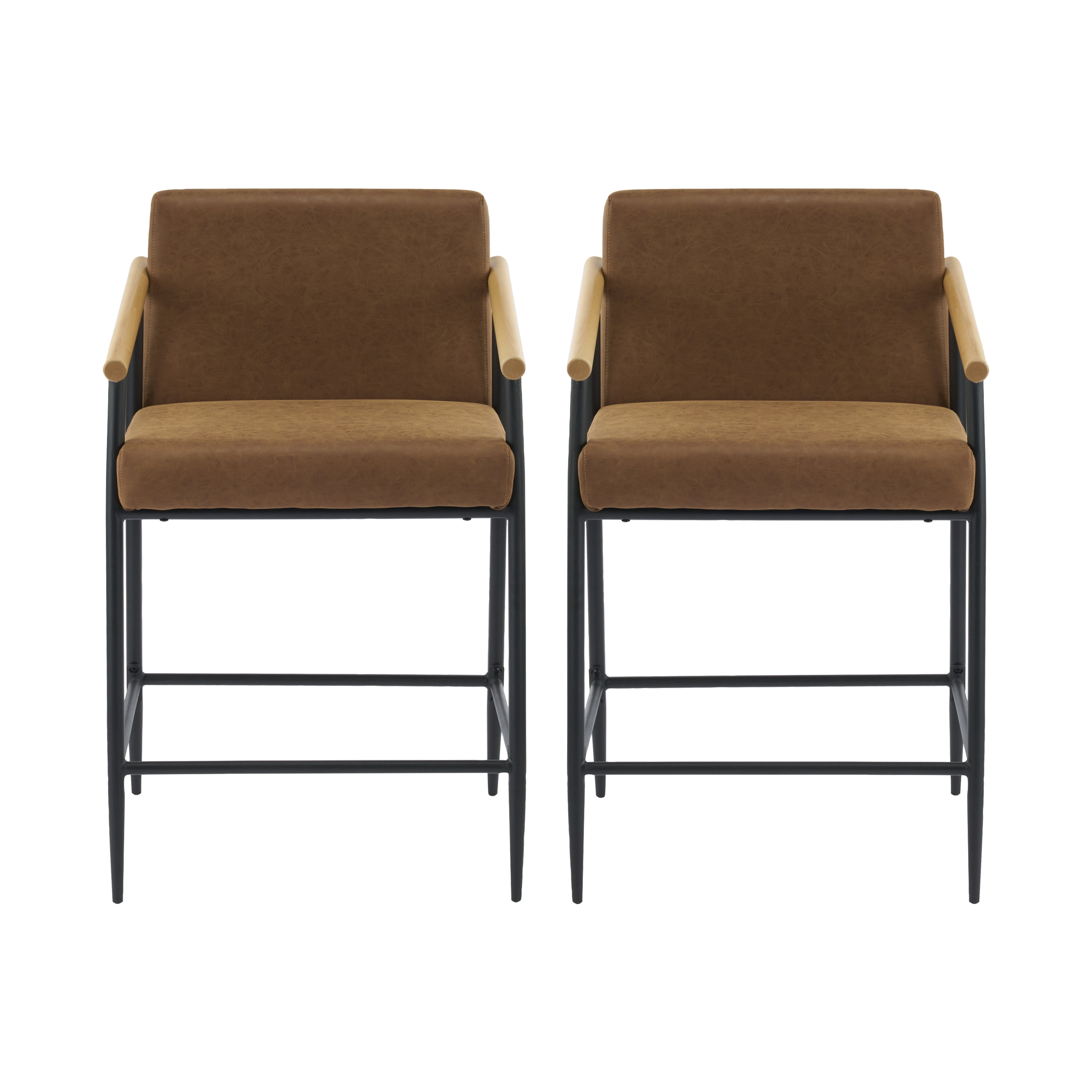Corrigan Studio Henrik 26" Seat Height Mid-Century Modern Counter ...