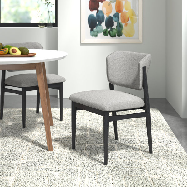 Wade Logan® Cline Cream Fabric Upholstered And Light Brown Wood Dining ...