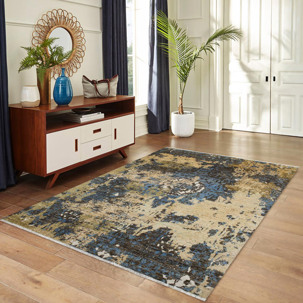 Isabelline Kellyanna One-of-a-Kind 8' x 9'6'' 1990s Area Rug in Blue ...