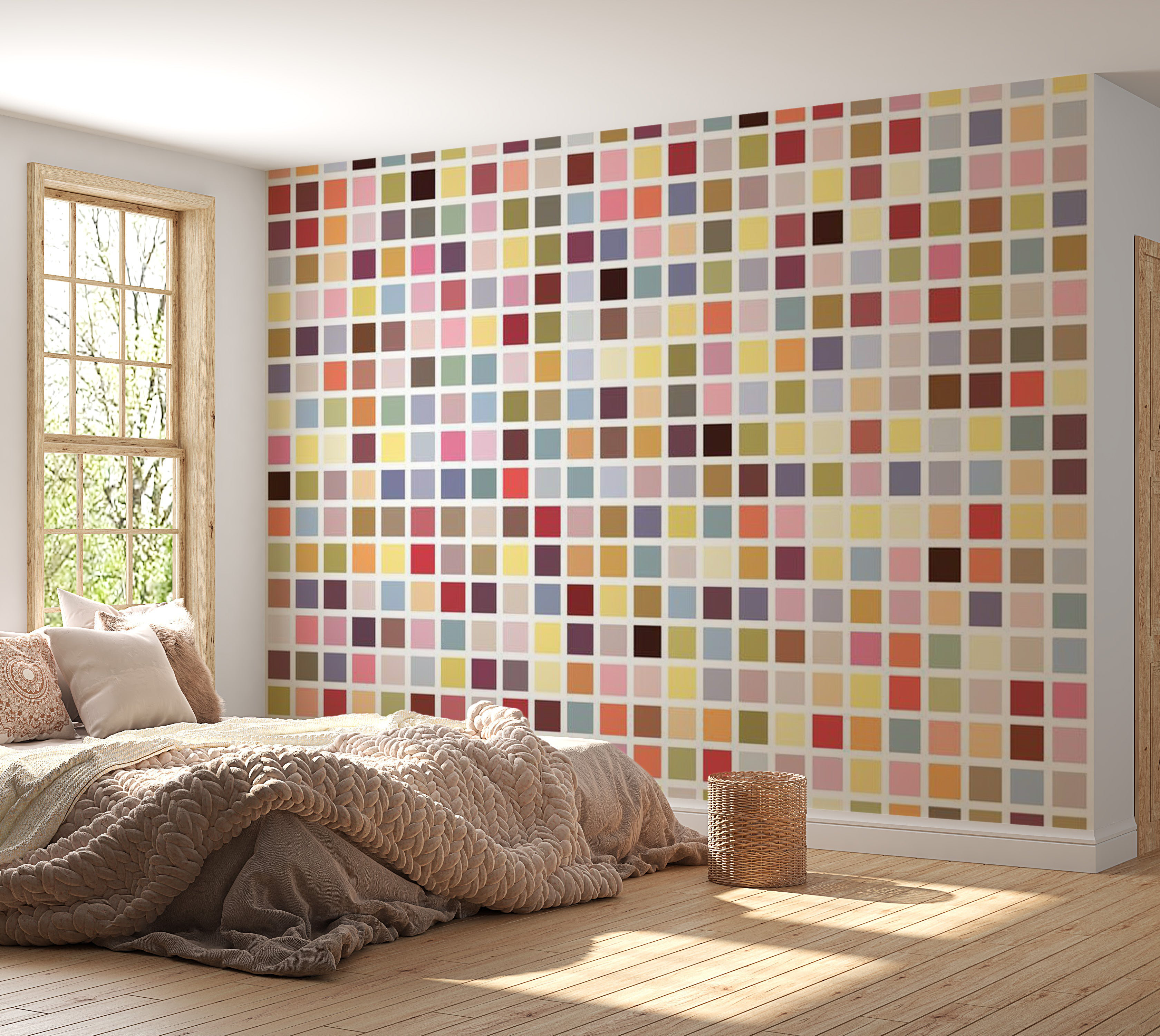 Latitude Run® Abstract Wallpaper Wall Mural - Mosaic Of Colours ...
