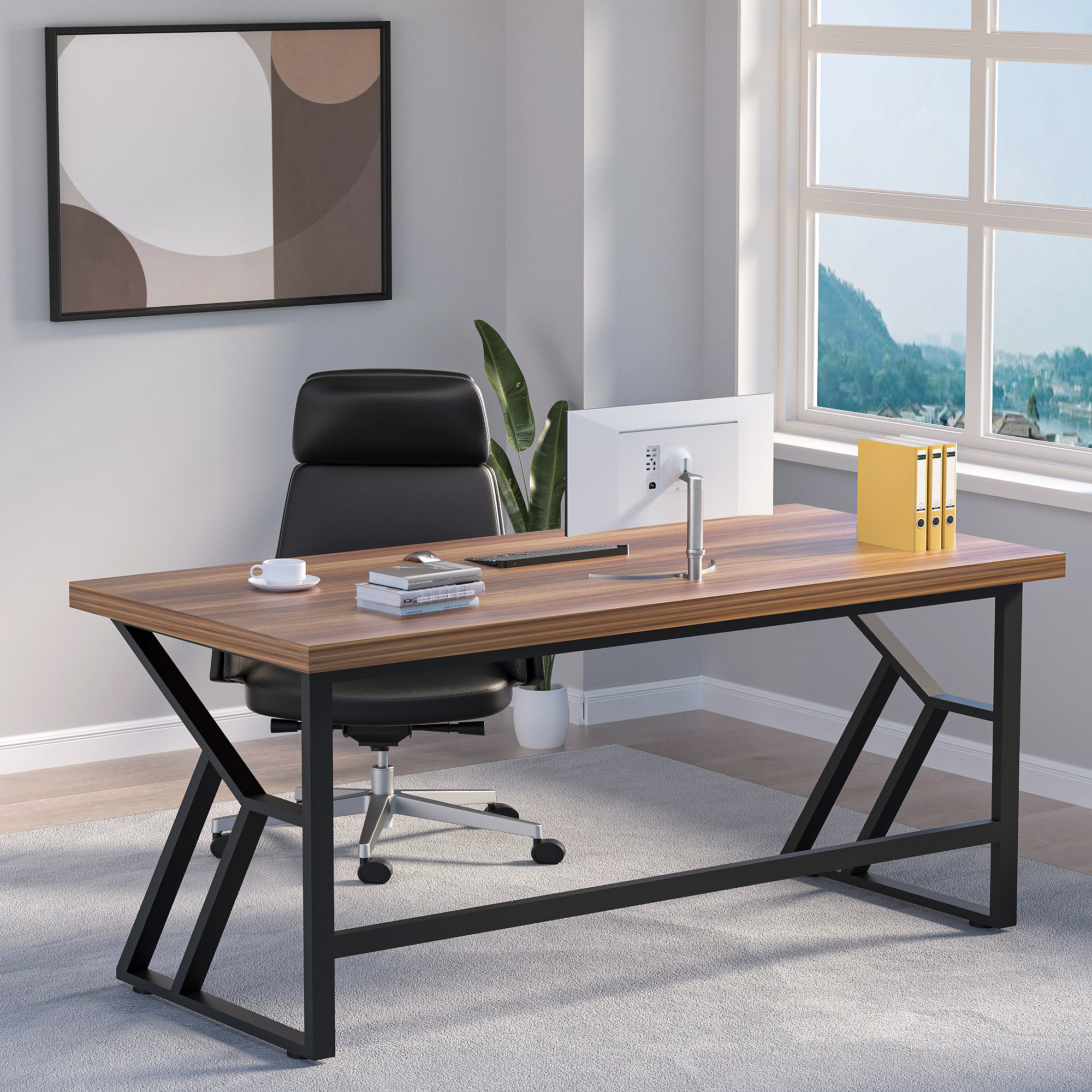 17 Stories 59-Inch Home Office Desks,Executive Computer Desk ...