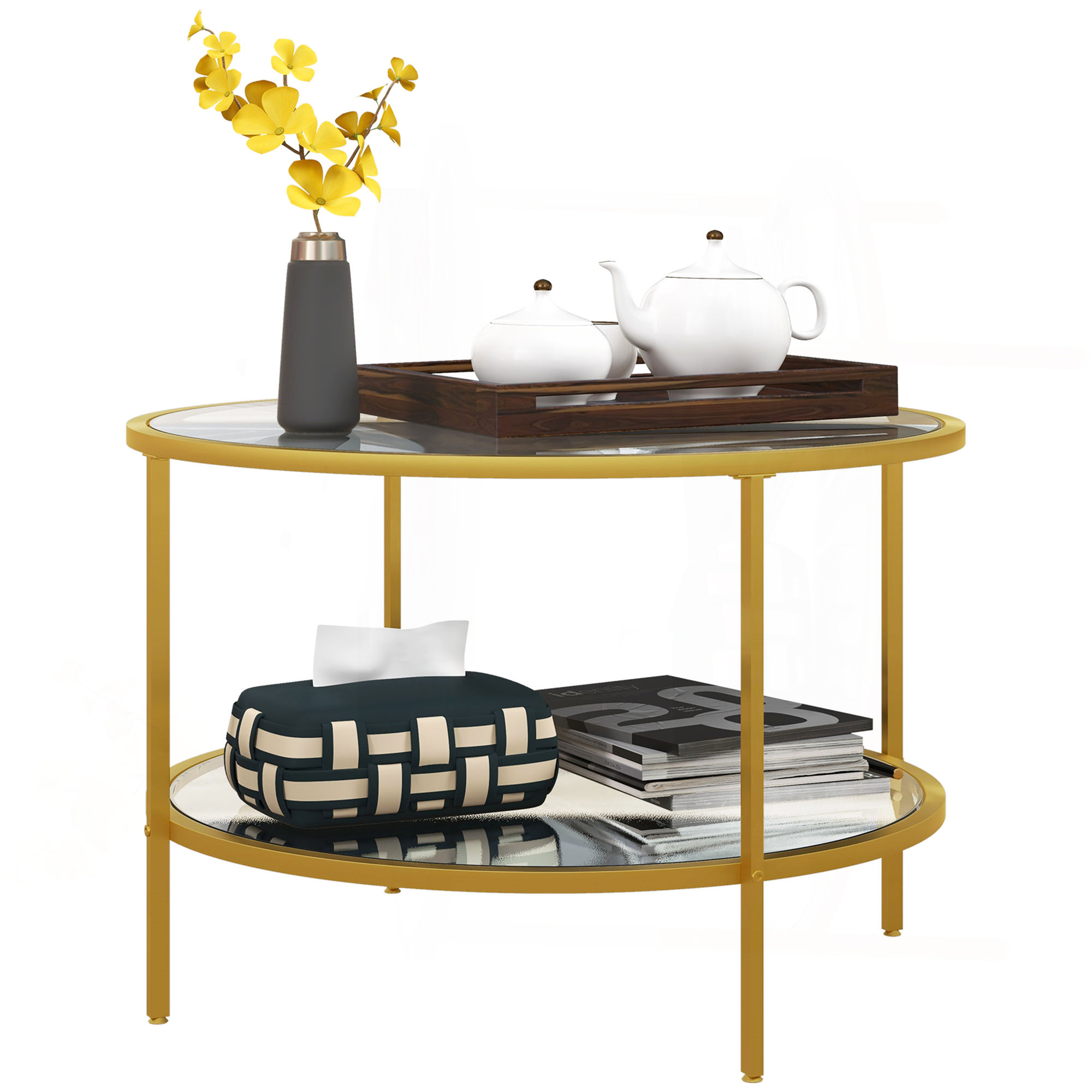 Wrought Studio™ Side Table With Storage | Wayfair