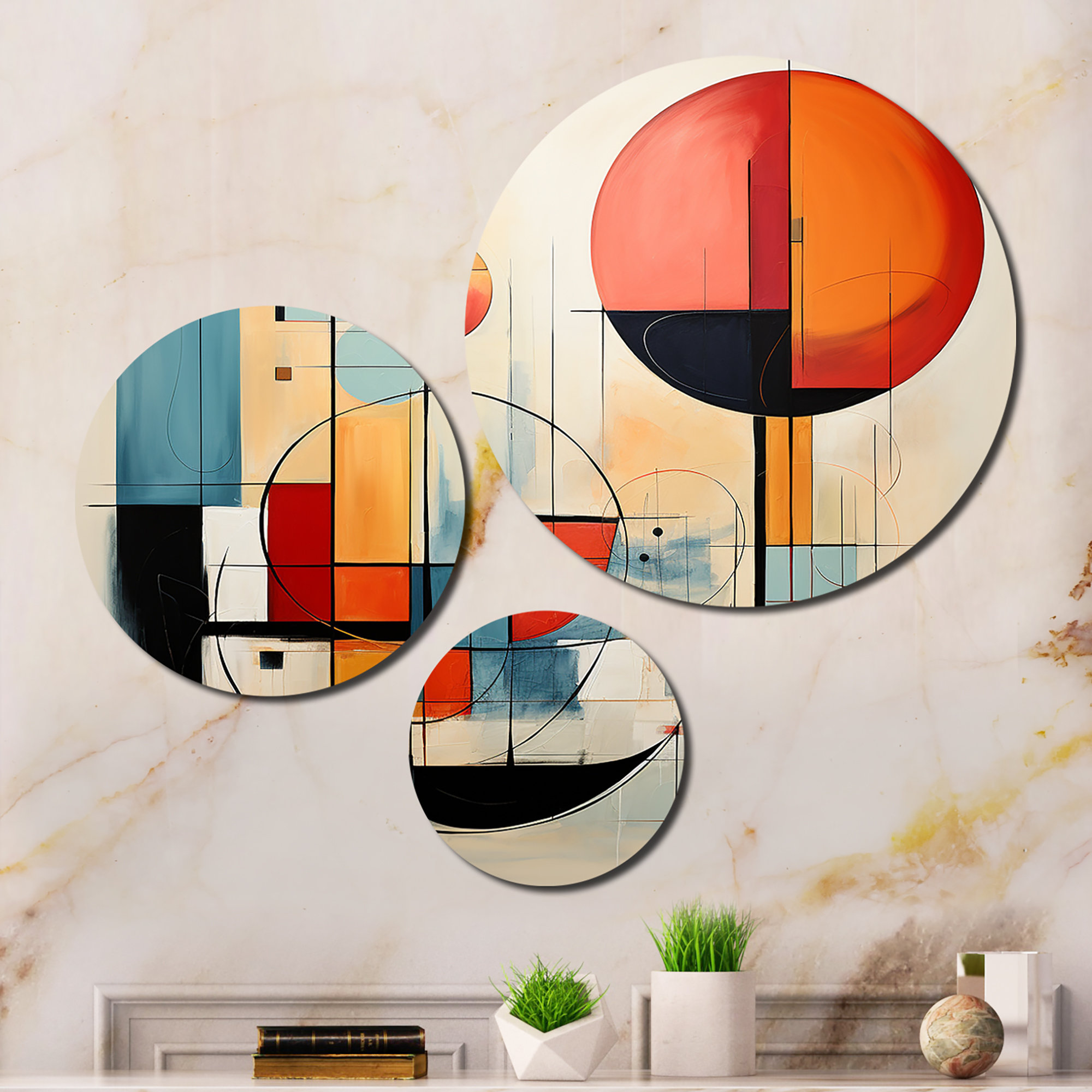 Ivy Bronx Colorful Mid Century Dynamic Duality II - Mid-century Metal ...