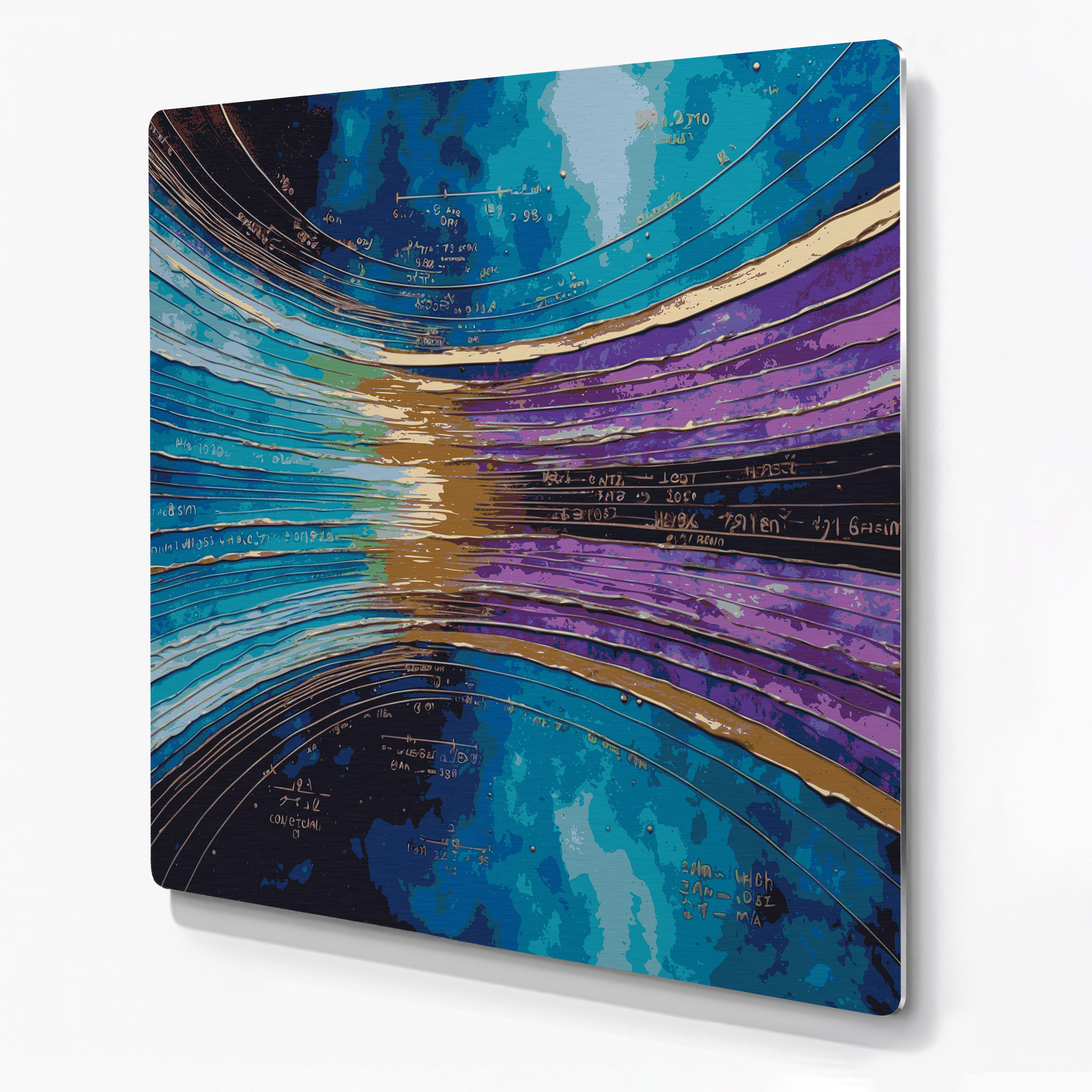 Brayden Studio® Space Electromagnetic spectrum charts Purple Metal Wall ...