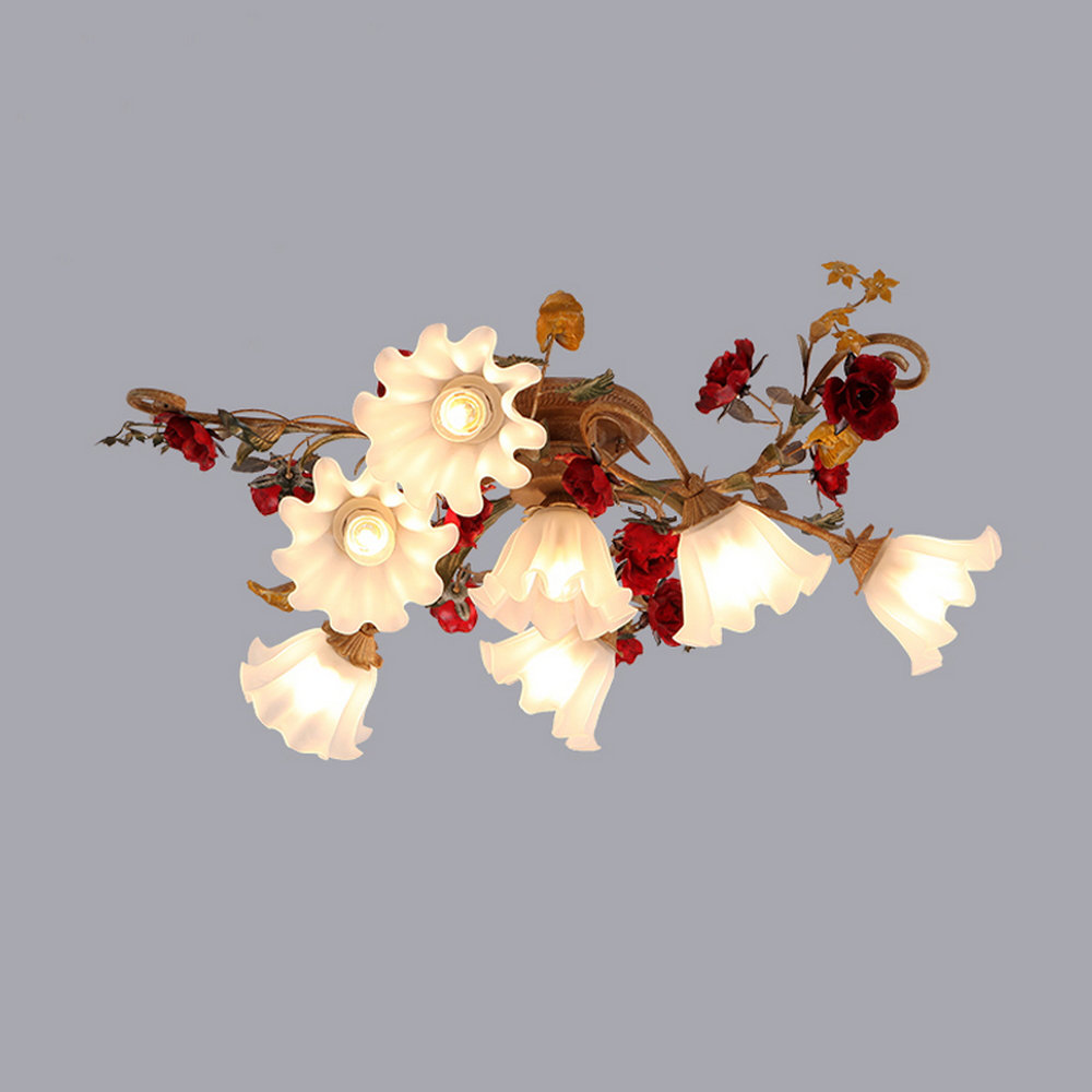 Red Barrel Studio® Romantic Floral Ceiling Light With Blossom Design ...