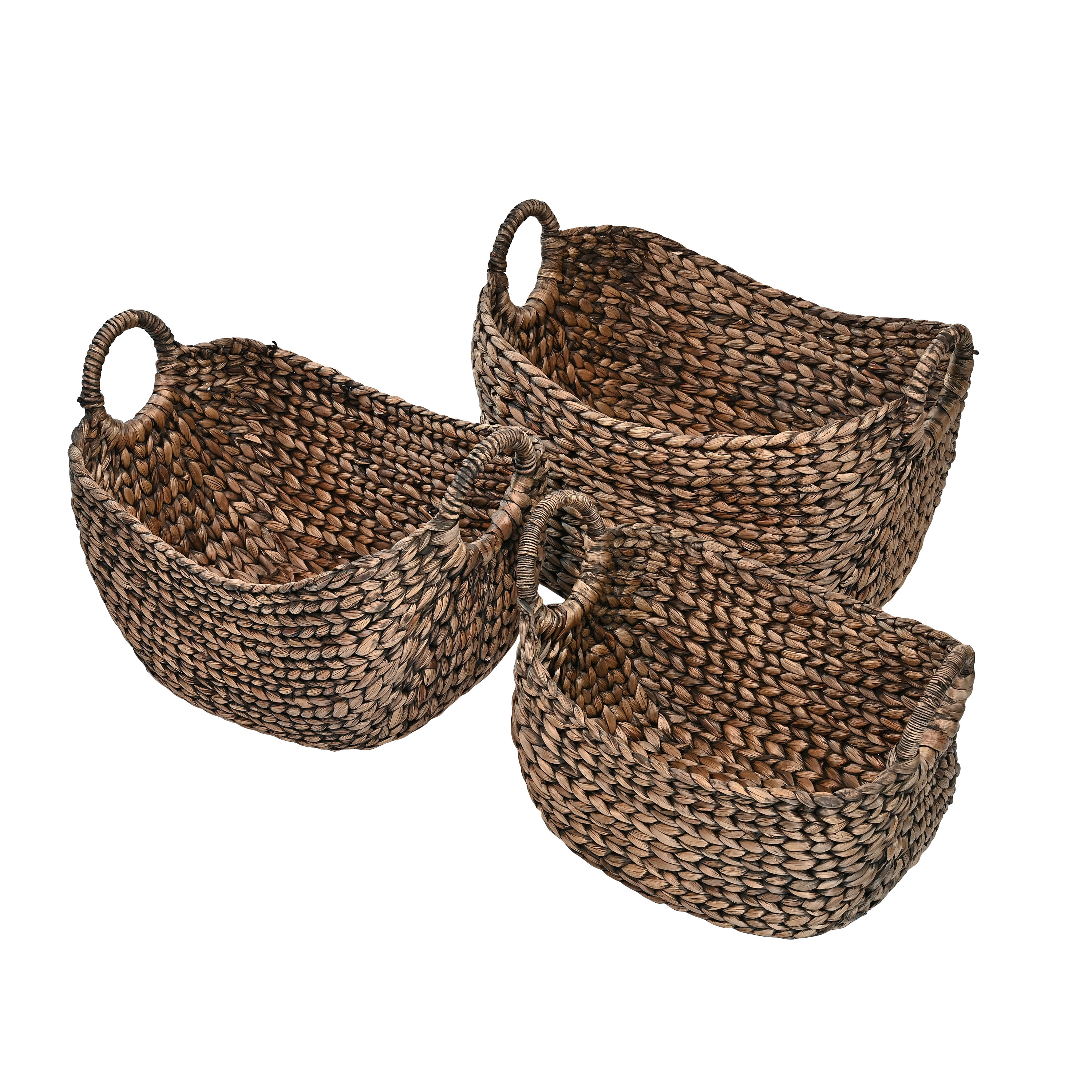 happimess Nellie Farmhouse Classic Handwoven Hyacinth Storage Boat ...