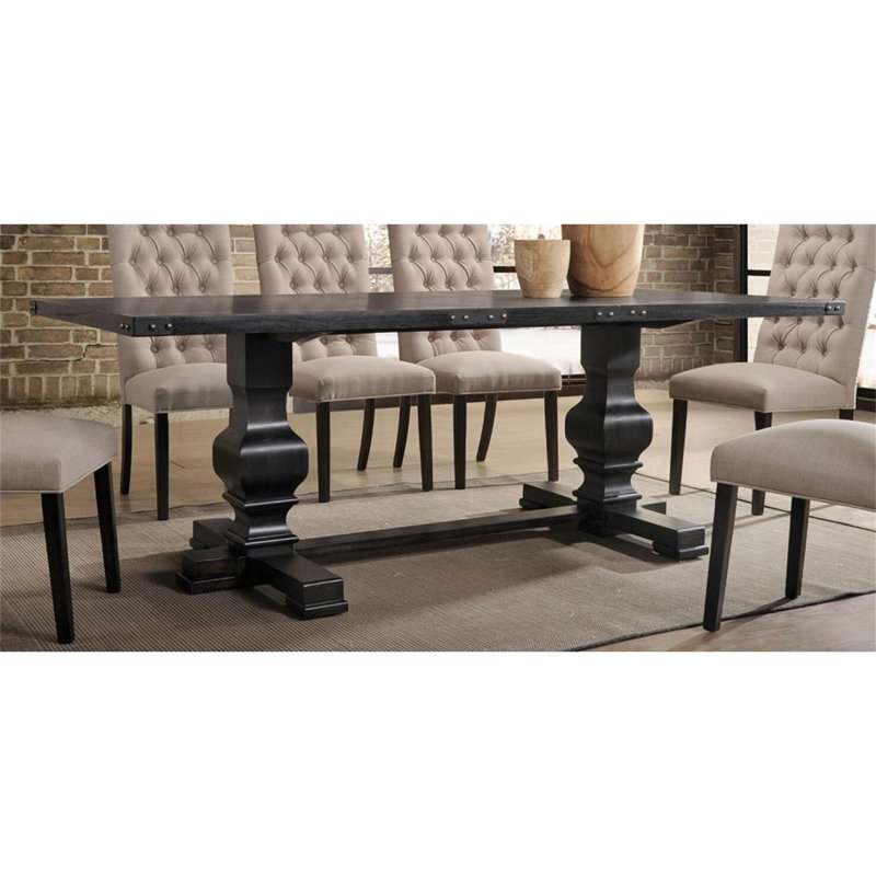 August Grove® Datwan Dining Table In Vintage Black 74645 | Wayfair