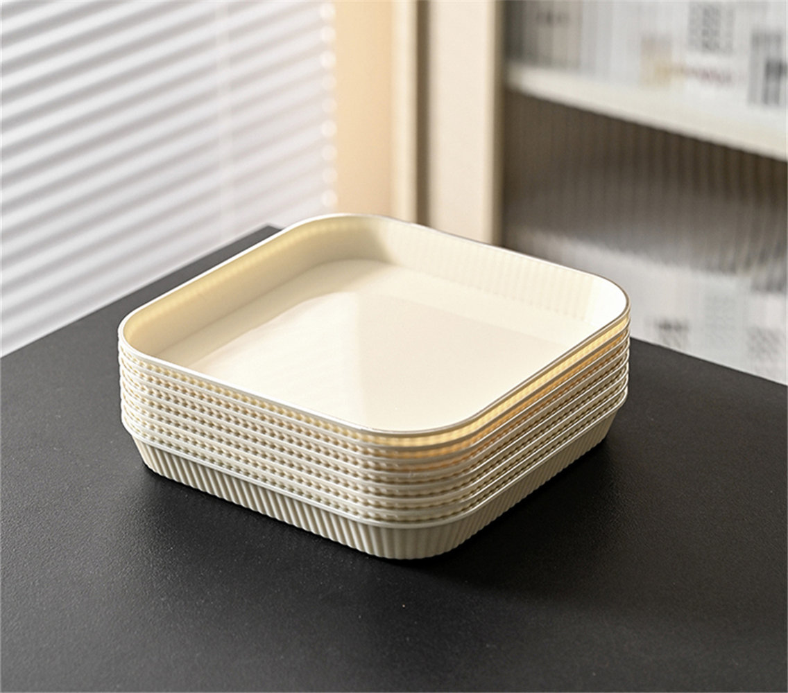Latitude Run® 8 Pack Rectangular Plastic Tray For Home Use In Living ...