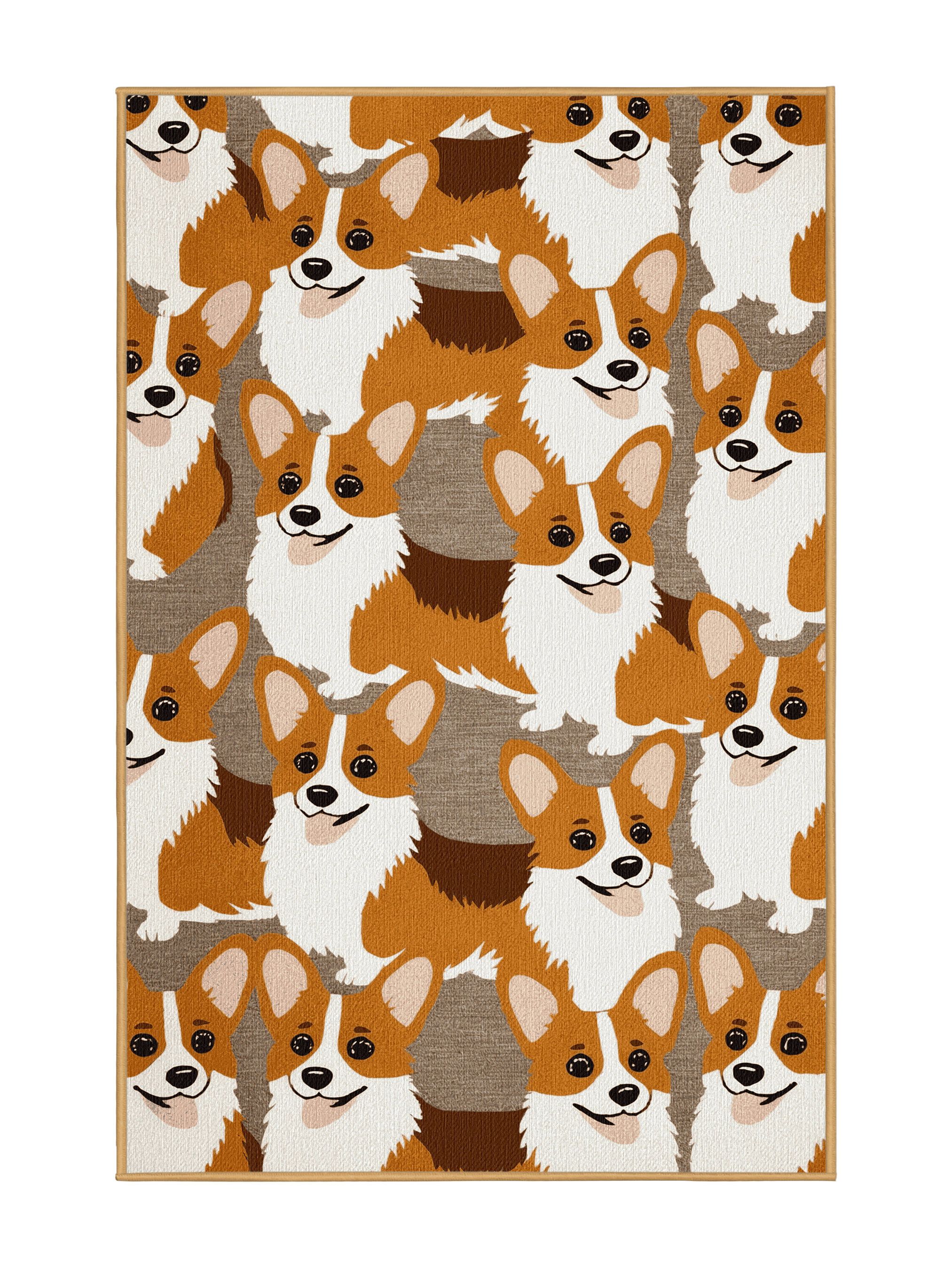 Red Barrel Studio® Washable Pembroke Welsh Corgi Dogs Area Rug | Wayfair