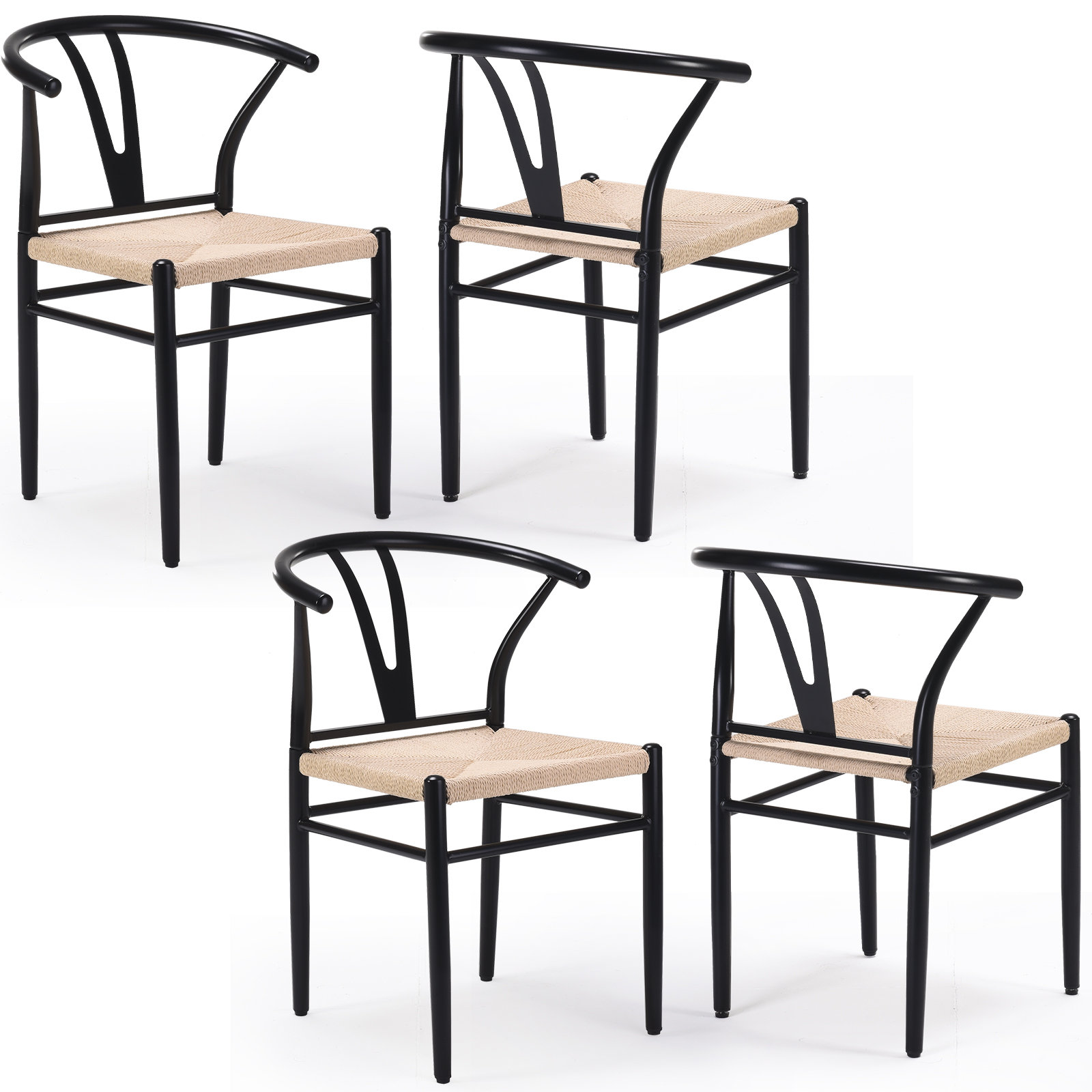 Wade Logan® Chanpreet Metal Slat Back Folding Stacking Accent Dining ...