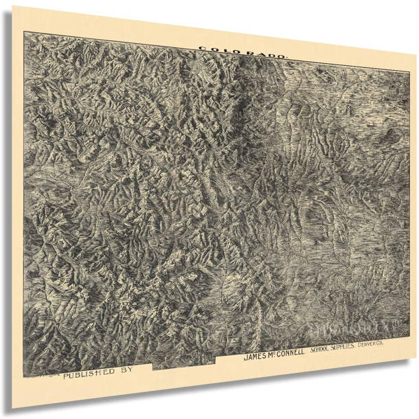 HISTORIC PRINTS HISTORIX Vintage 1894 Colorado Map Poster - 18X24 Inch ...