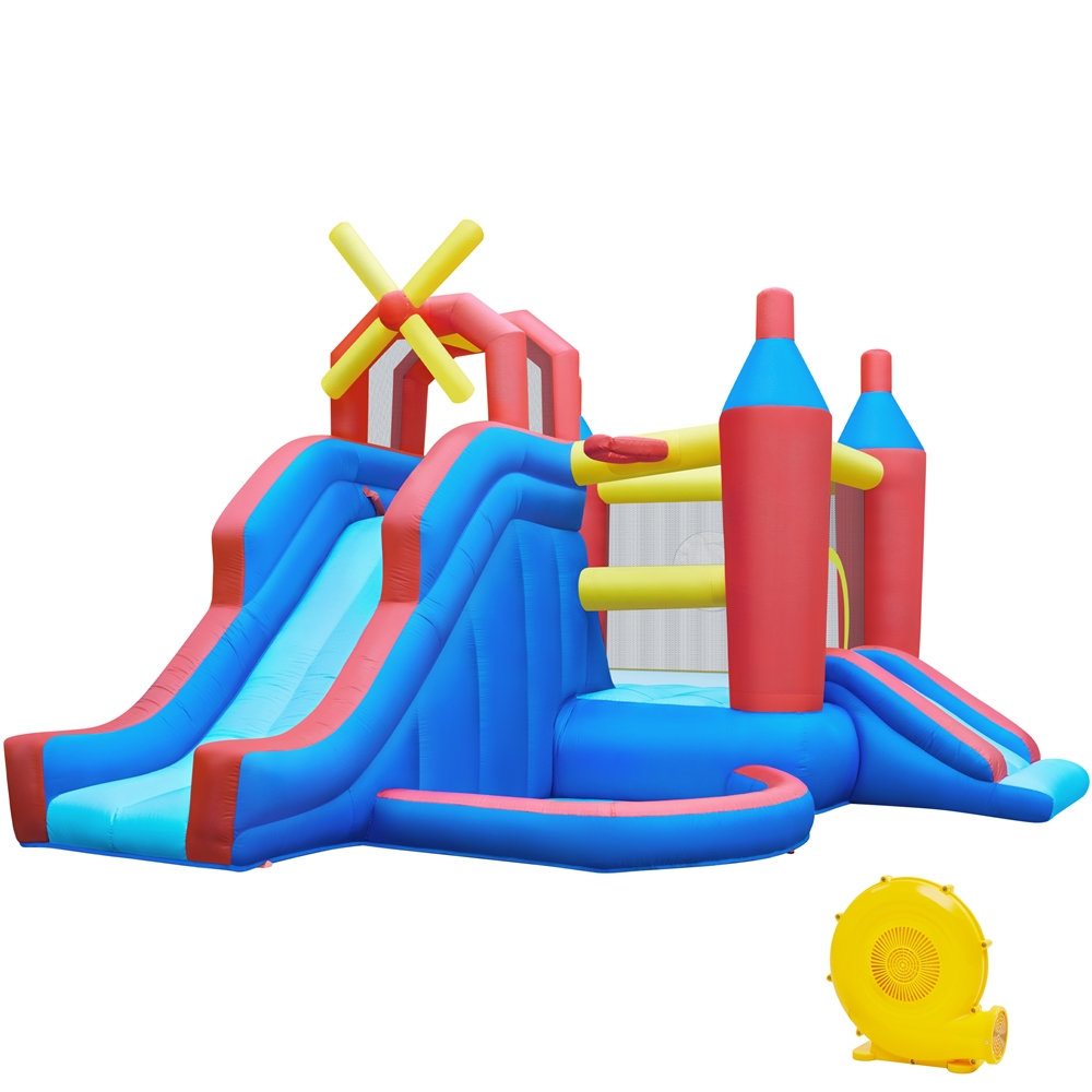 Yaheetech 13.9' x 10.2' Bounce House with Slide and Air Blower | Wayfair