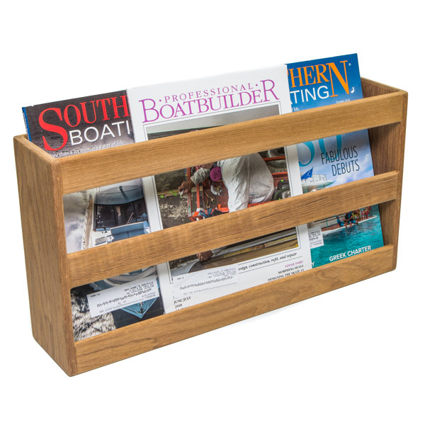 Millwood Pines Lower Hazel Solid Wood Free Standing Magazine Rack | Wayfair