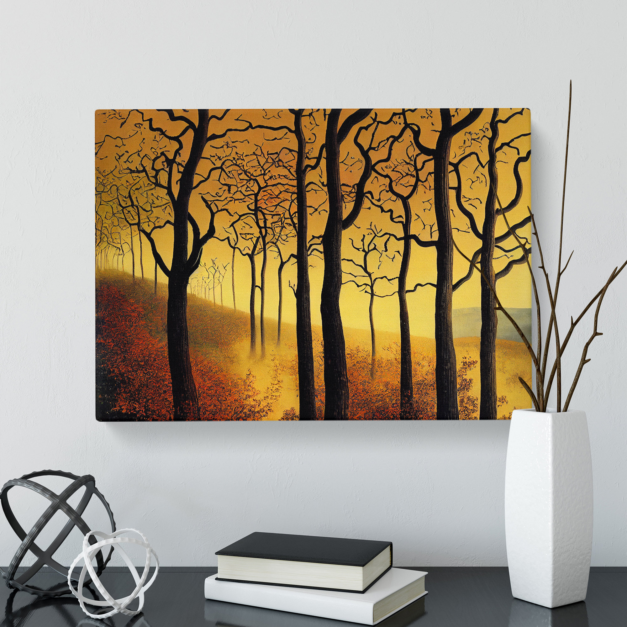Marlow Home Co. A Sweet Autumn Forest - Wrapped Canvas Painting ...