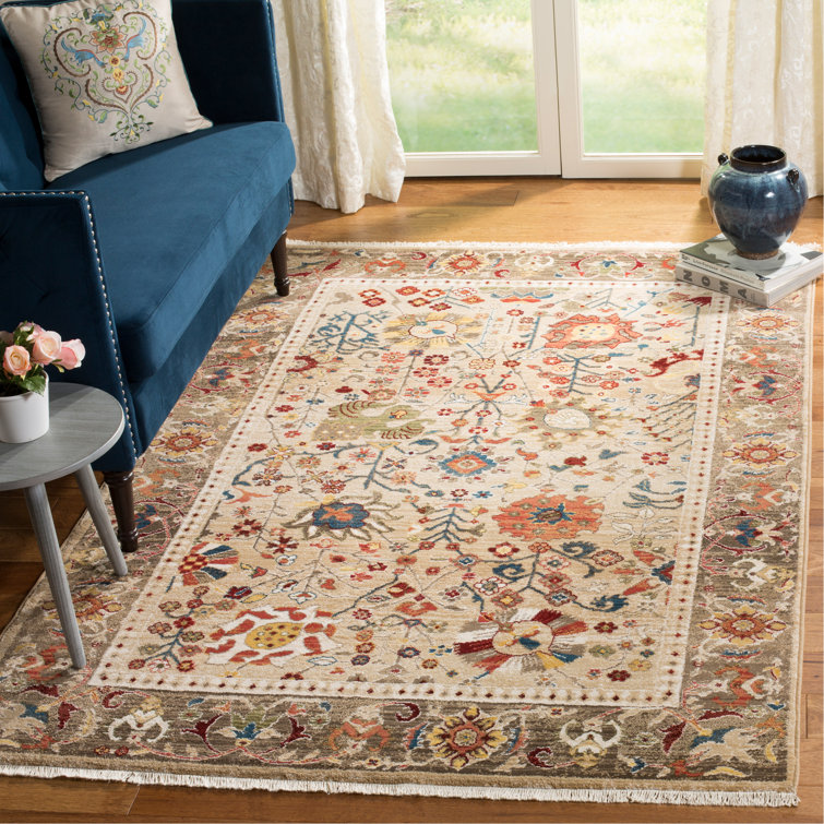 World Menagerie Kurtz Performance Floral Rug & Reviews | Wayfair
