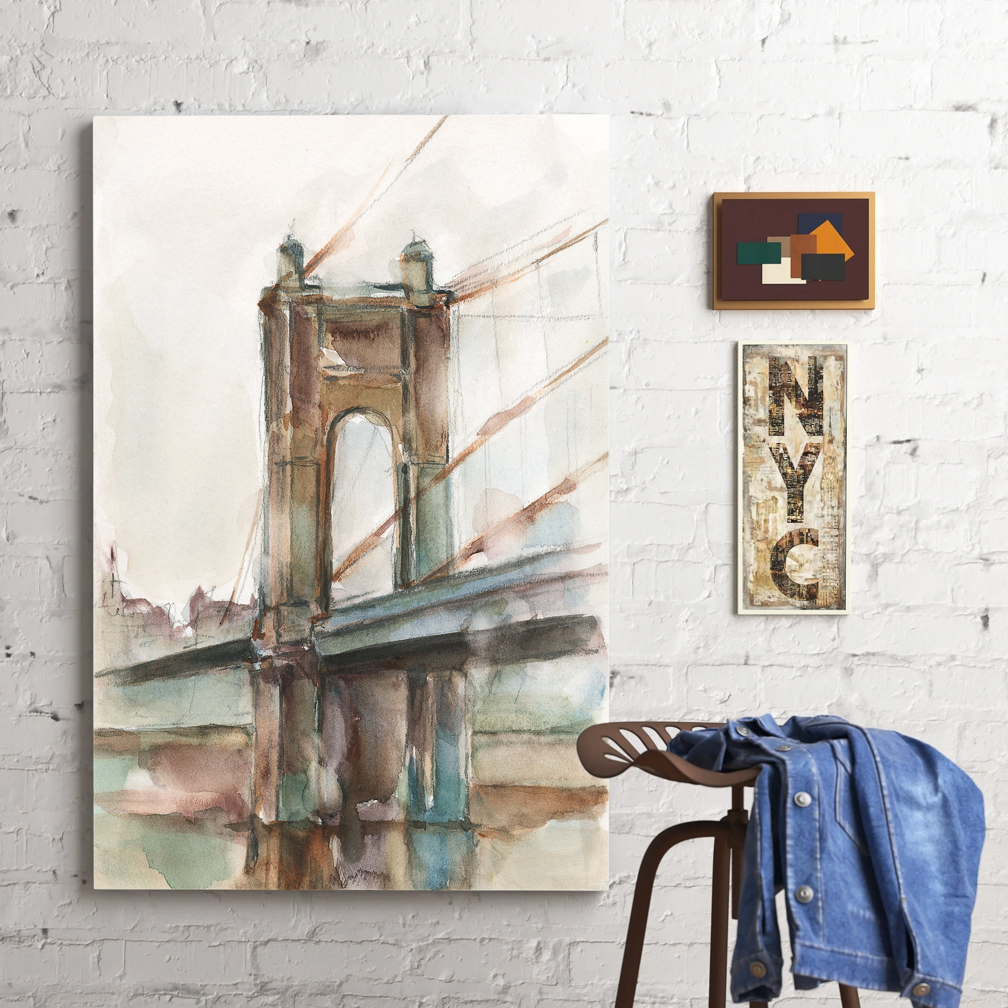 Steelside™ 'Bridge At Sunset I' by Ethan Harper - Wrapped Canvas Print ...